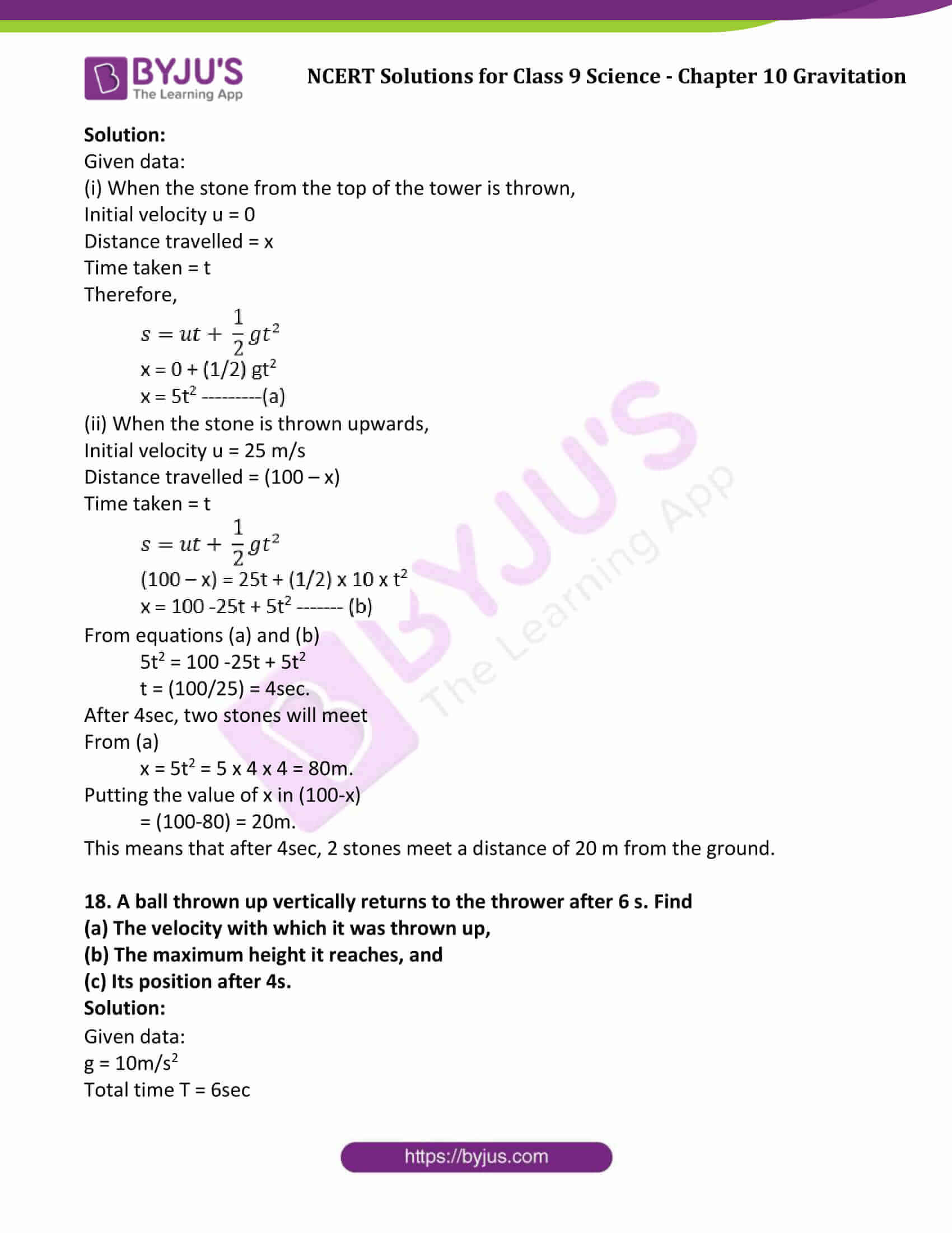 NCERT Solutions Class 9 Science Chapter 10 Gravitation - Download Free PDFs