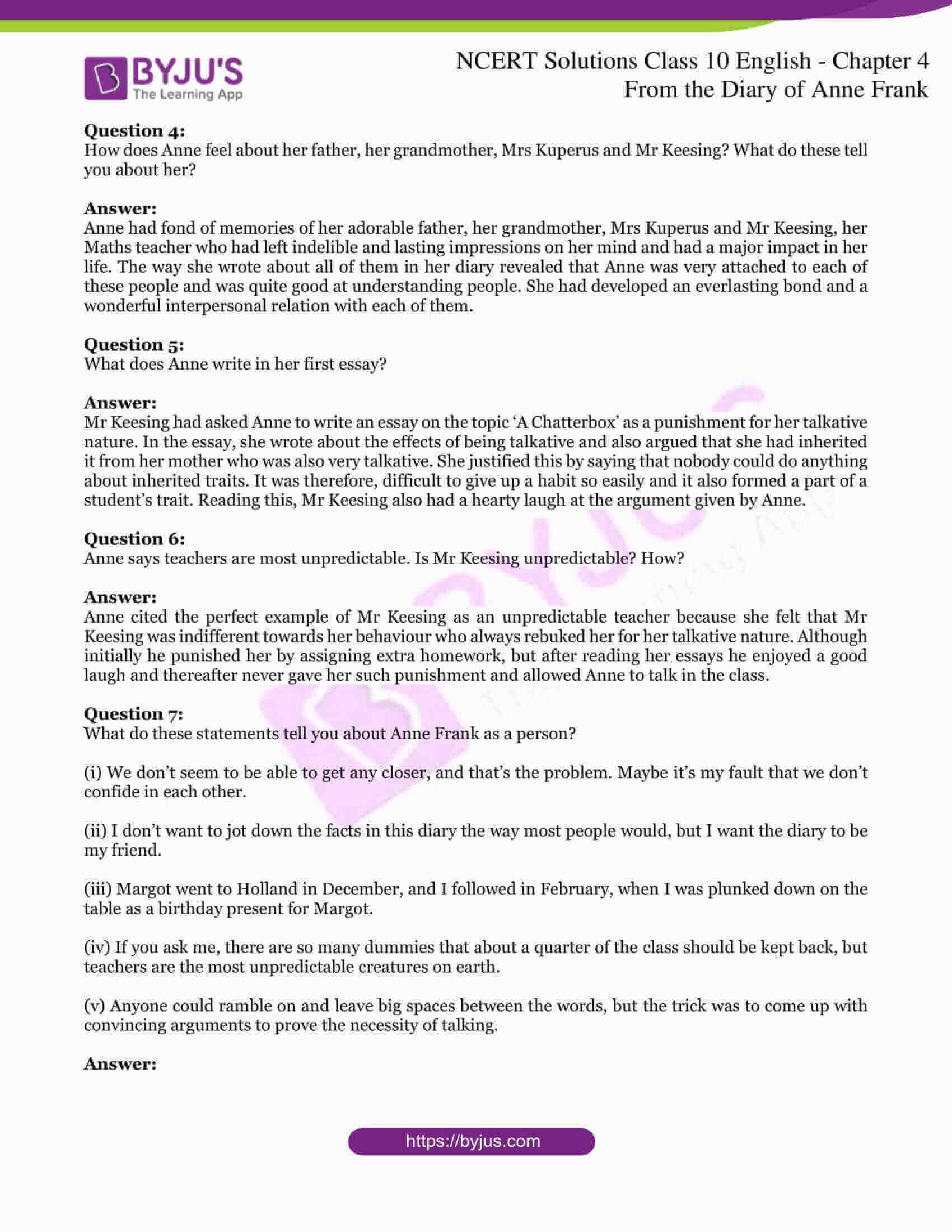 NCERT Solutions For Class 10 English Chapter 4 ncert-solutions-for-class-10-english-chapter-4