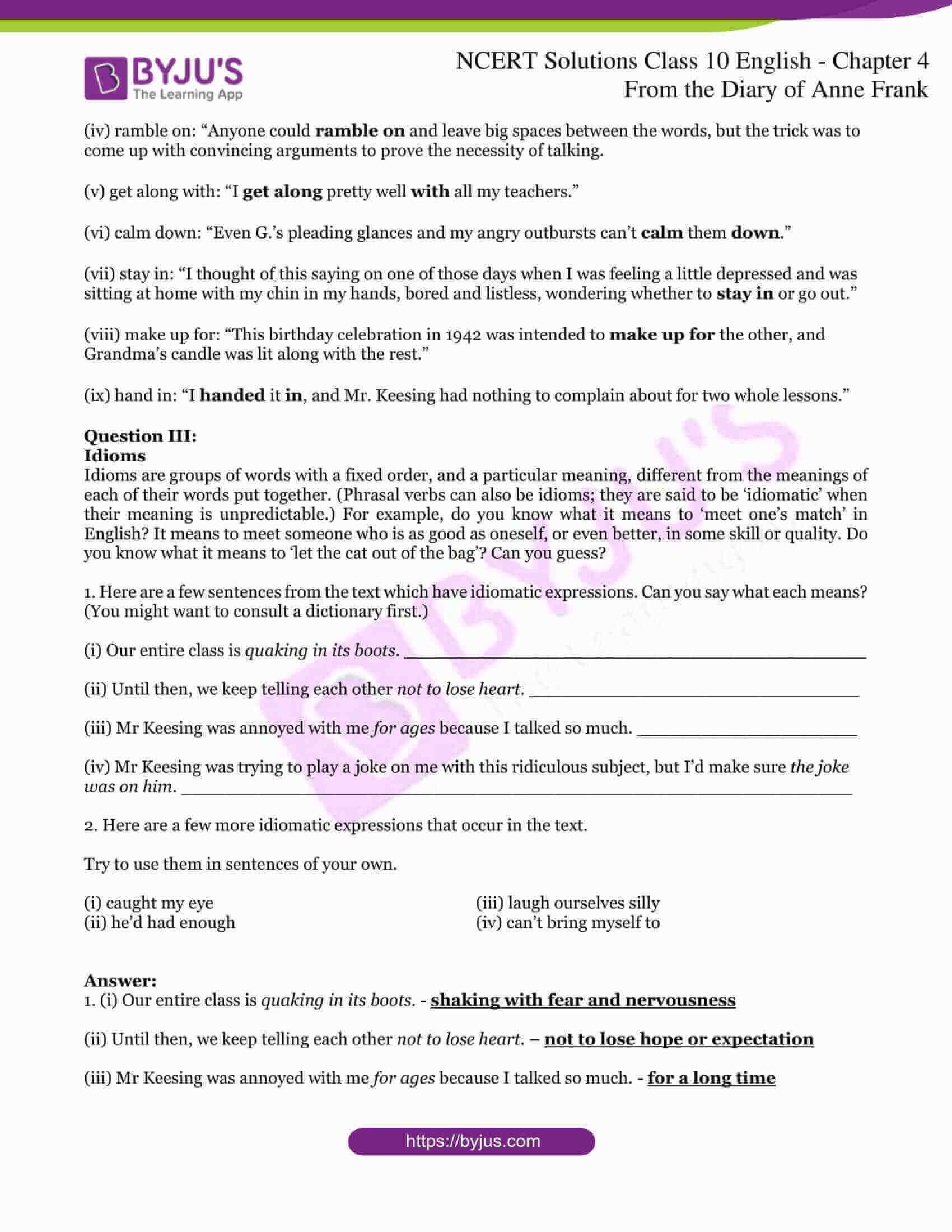 NCERT Solutions For Class 10 English Chapter 4 ncert-solutions-for-class-10-english-chapter-4