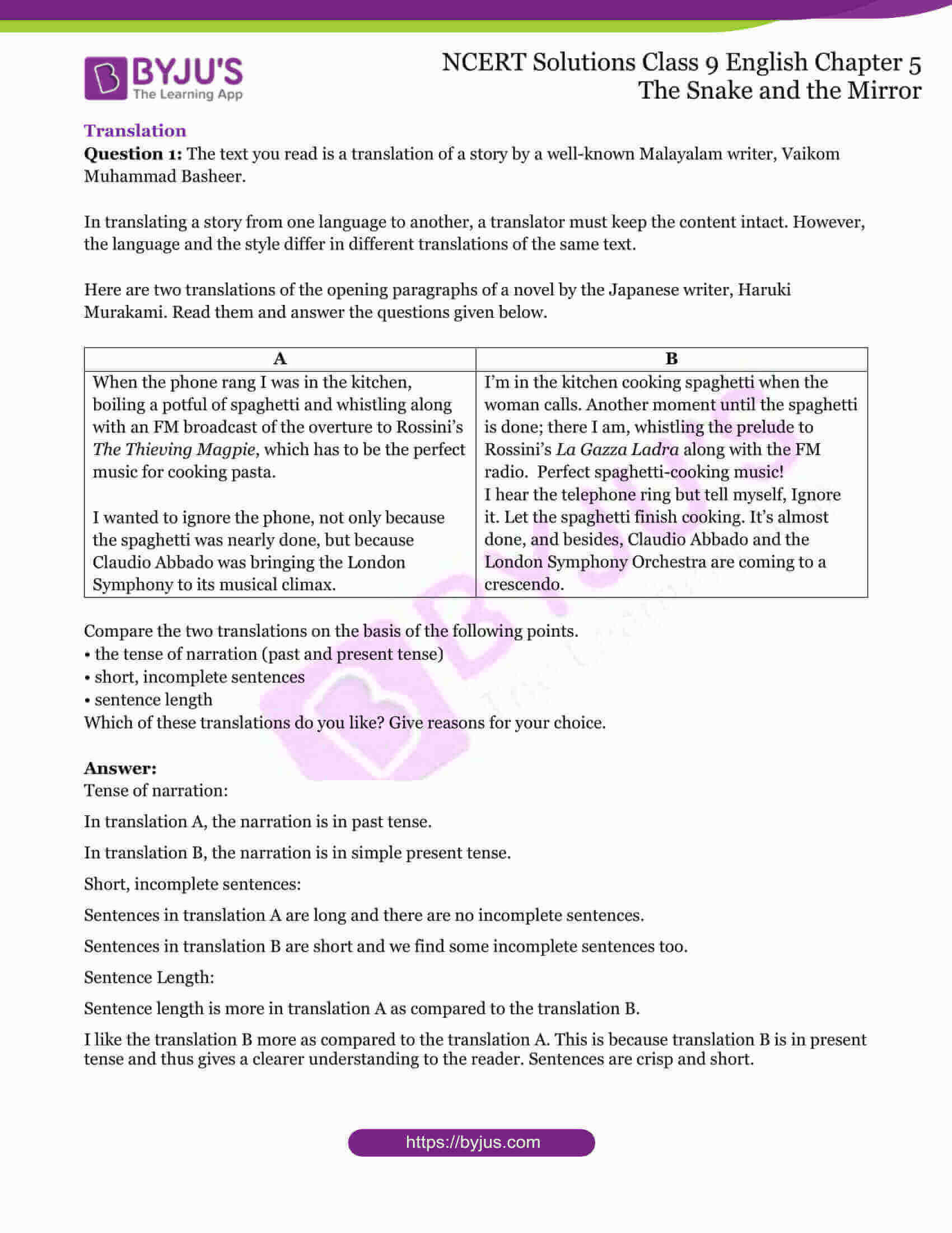 NCERT Solutions For Class 9 English Beehive Chapter 5 The Snake And The NCERT Solutions For Class 9 English Beehive Chapter 5 The Snake And The