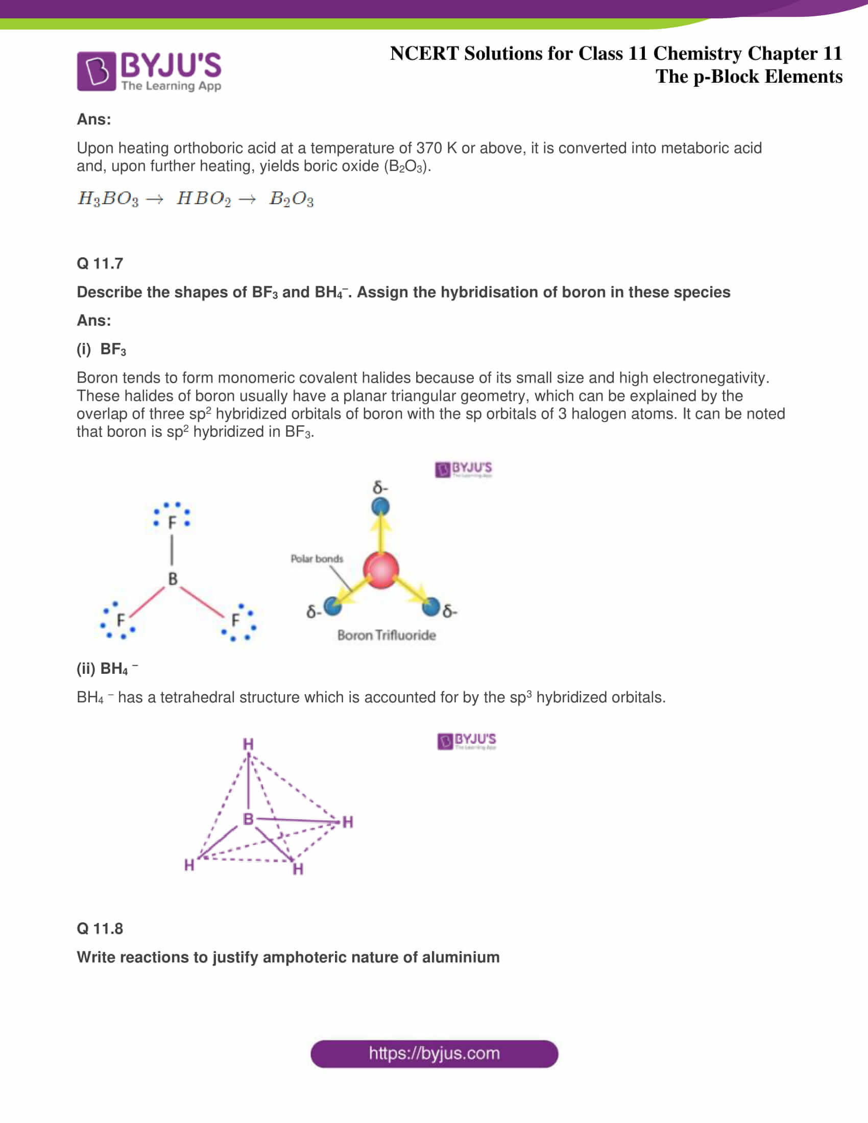 NCERT Solutions for Class 11 Chemistry Chapter 11 - 2021
