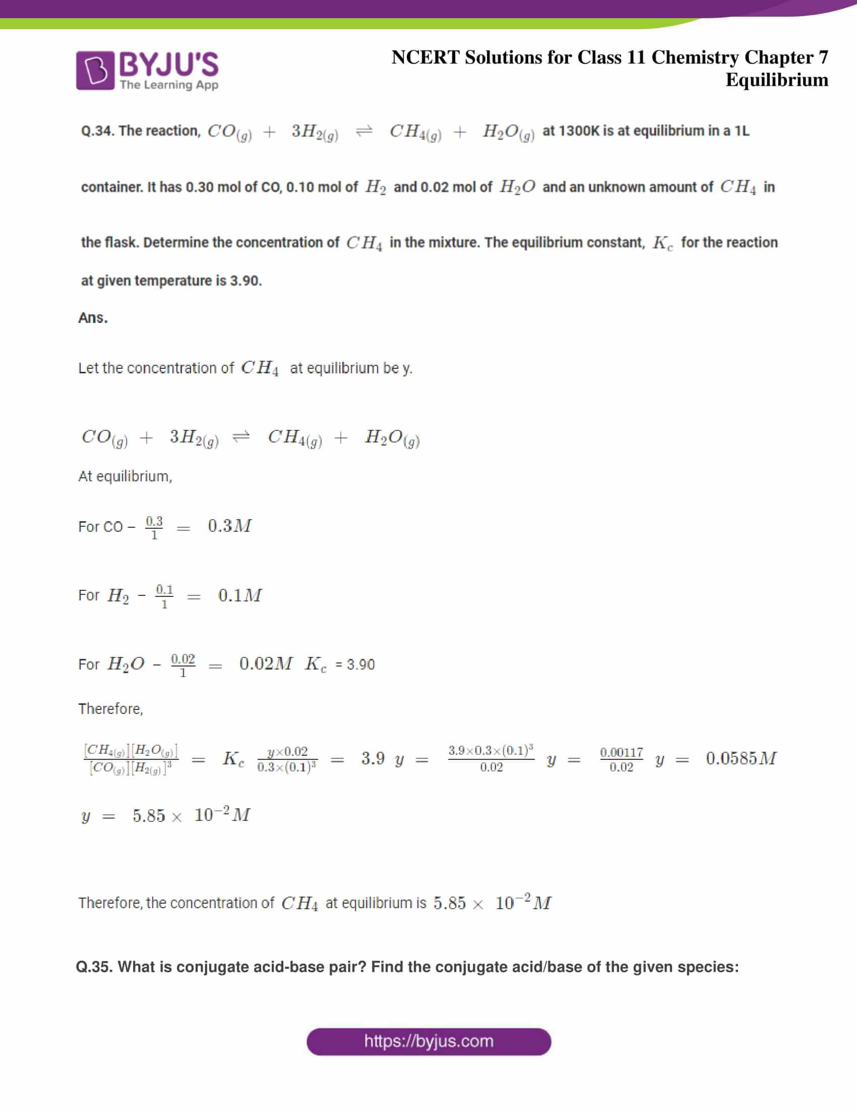 NCERT Solutions for Class 11 Chemistry Chapter 7 Equilibrium
