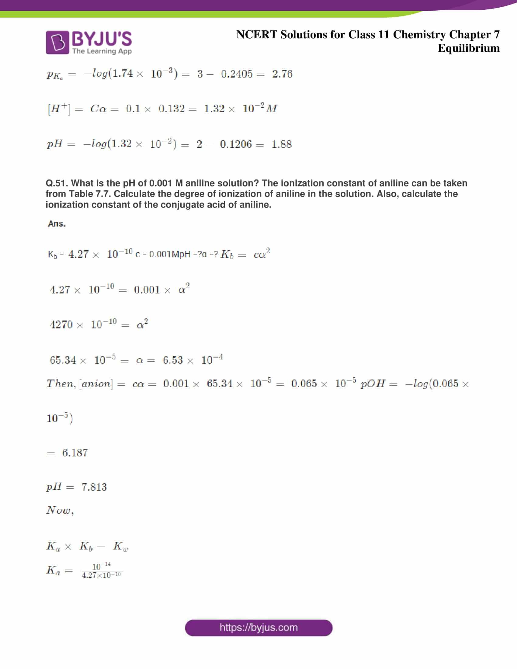 NCERT Solutions for Class 11 Chemistry Chapter 7 Equilibrium