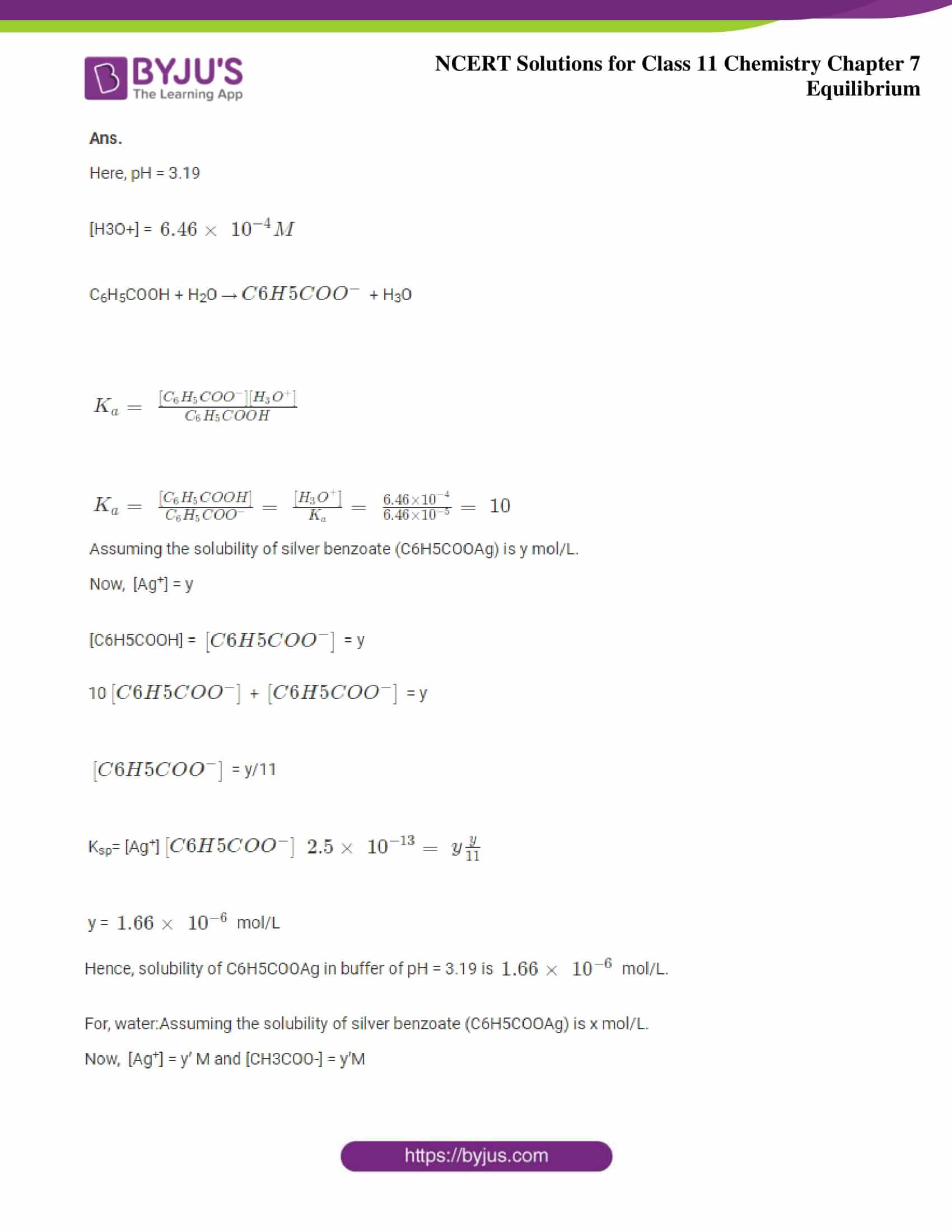 NCERT Solutions for Class 11 Chemistry Chapter 7 Equilibrium