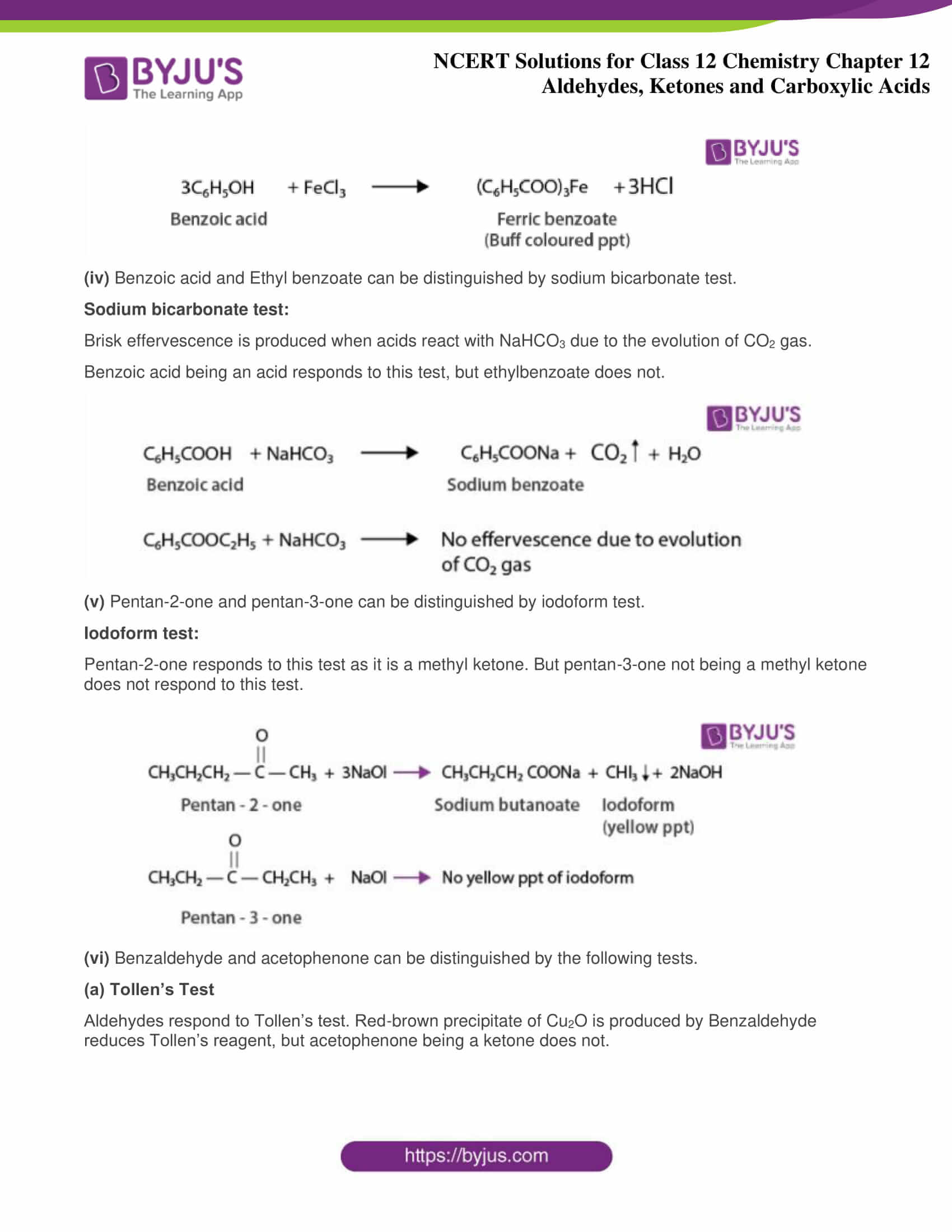 NCERT Solutions for Class 12 Chemistry Chapter 12 Aldehydes, Ketones and Carboxylic Acids