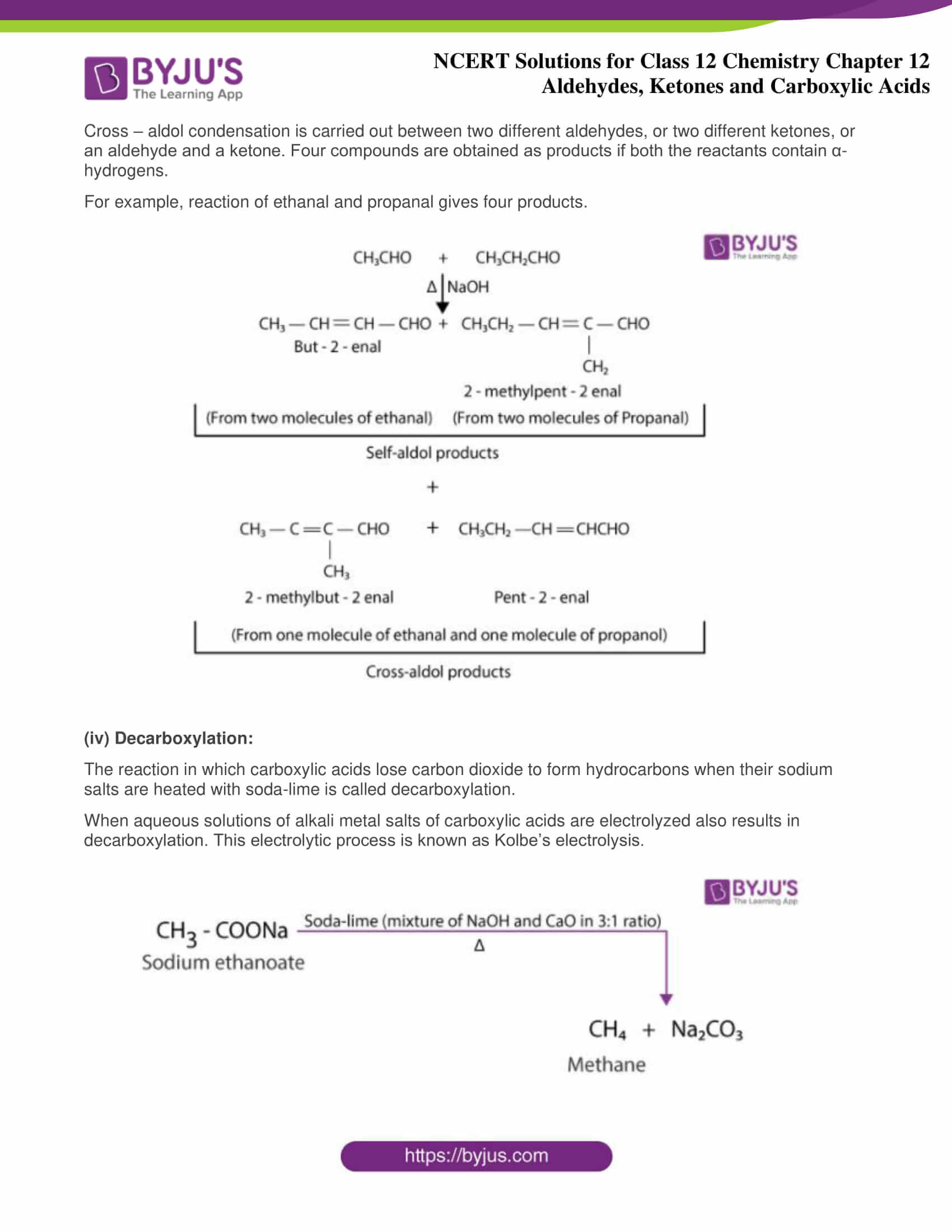 NCERT Solutions for Class 12 Chemistry Chapter 12 Aldehydes, Ketones and Carboxylic Acids