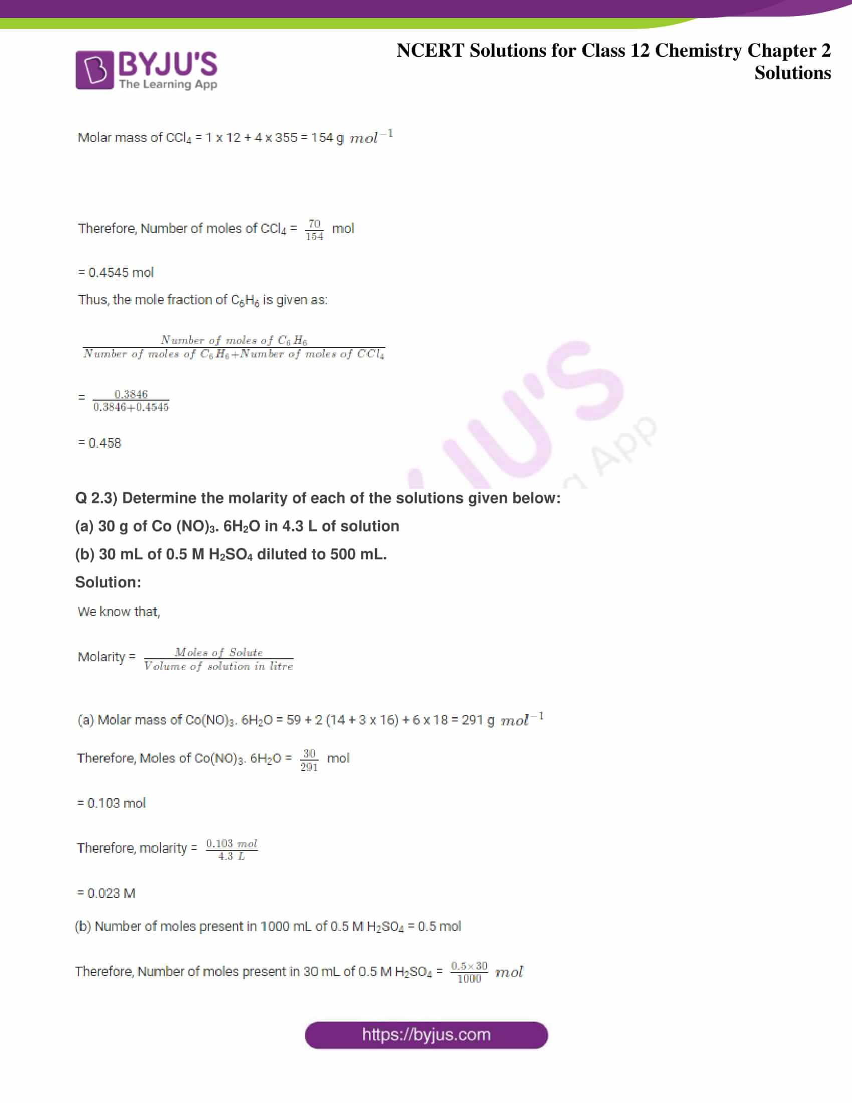 NCERT Solutions for Class 12 Chemistry Chapter 2 Solutions