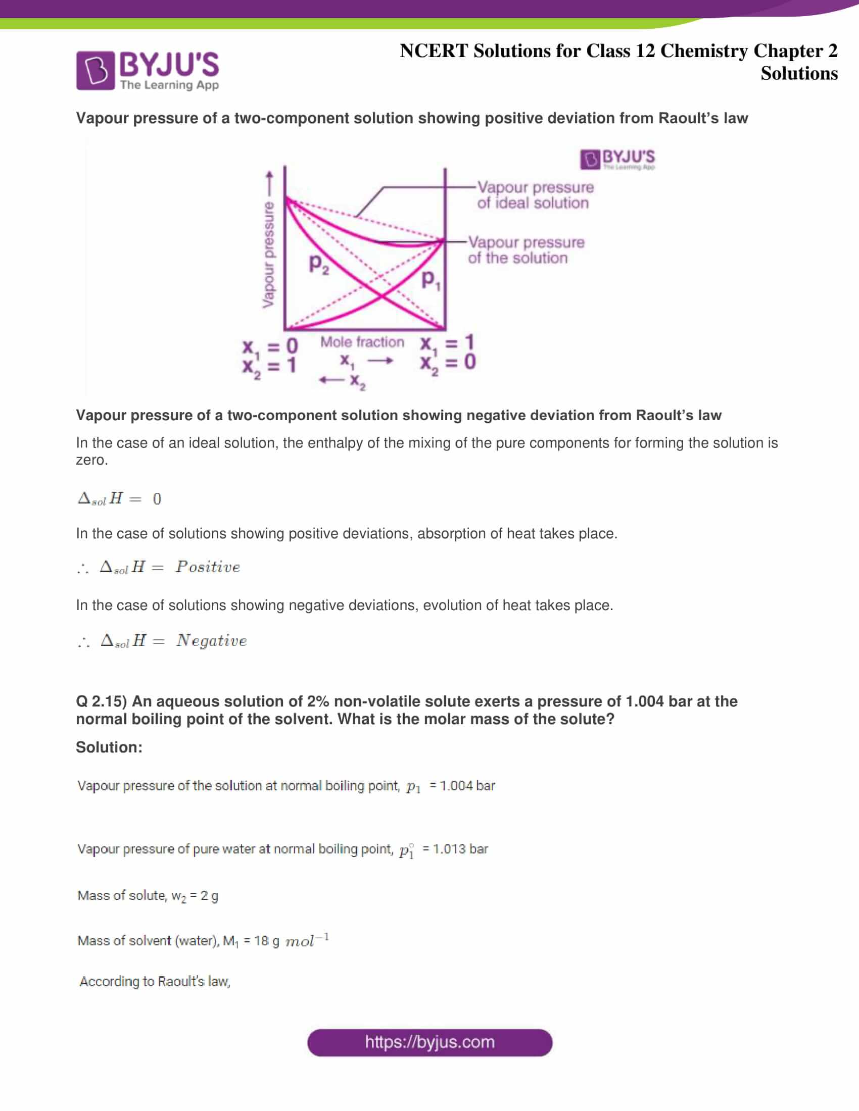 NCERT Solutions for Class 12 Chemistry Chapter 2 Solutions
