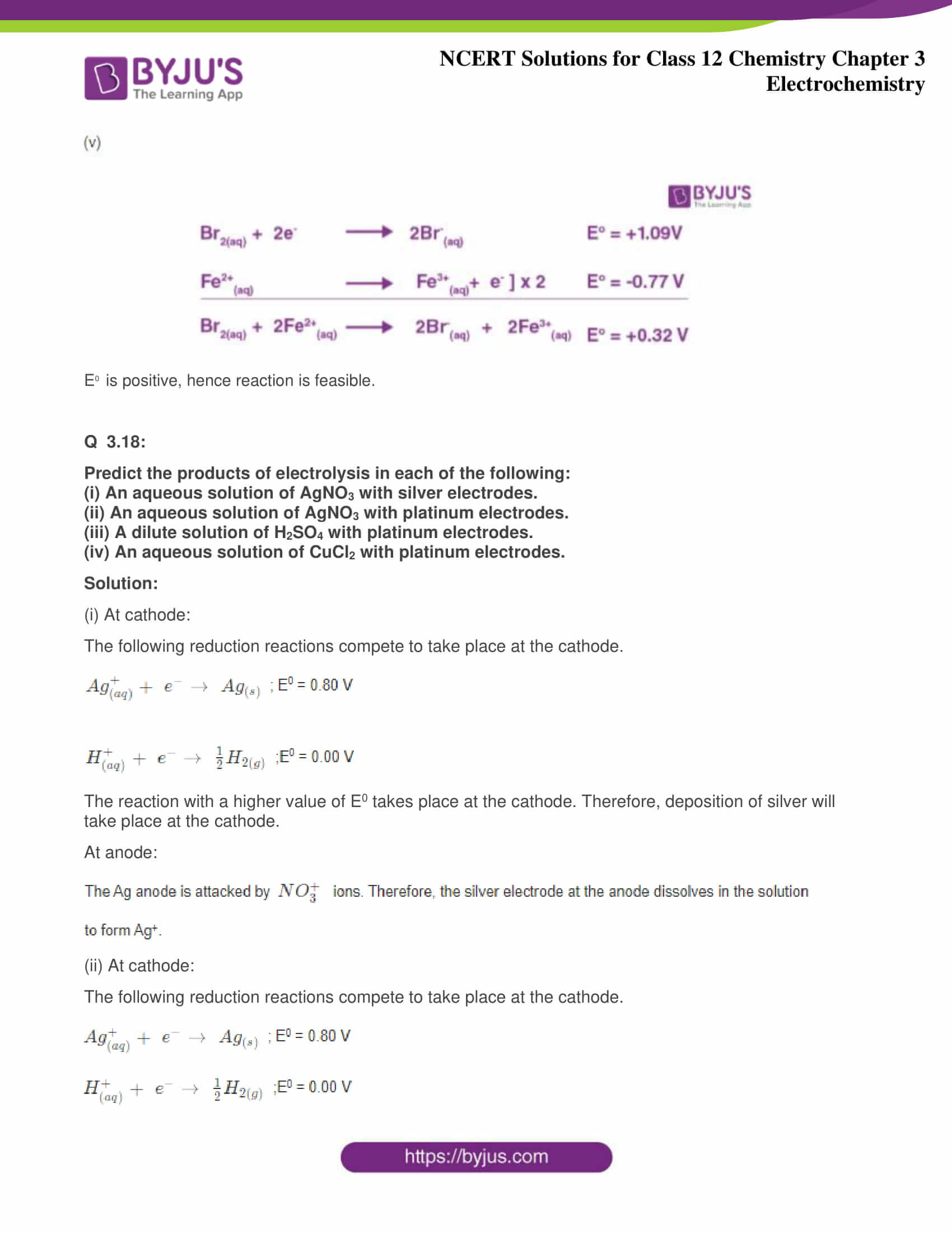 NCERT Solutions for Class 12 Chemistry Chapter 3 Electrochemistry