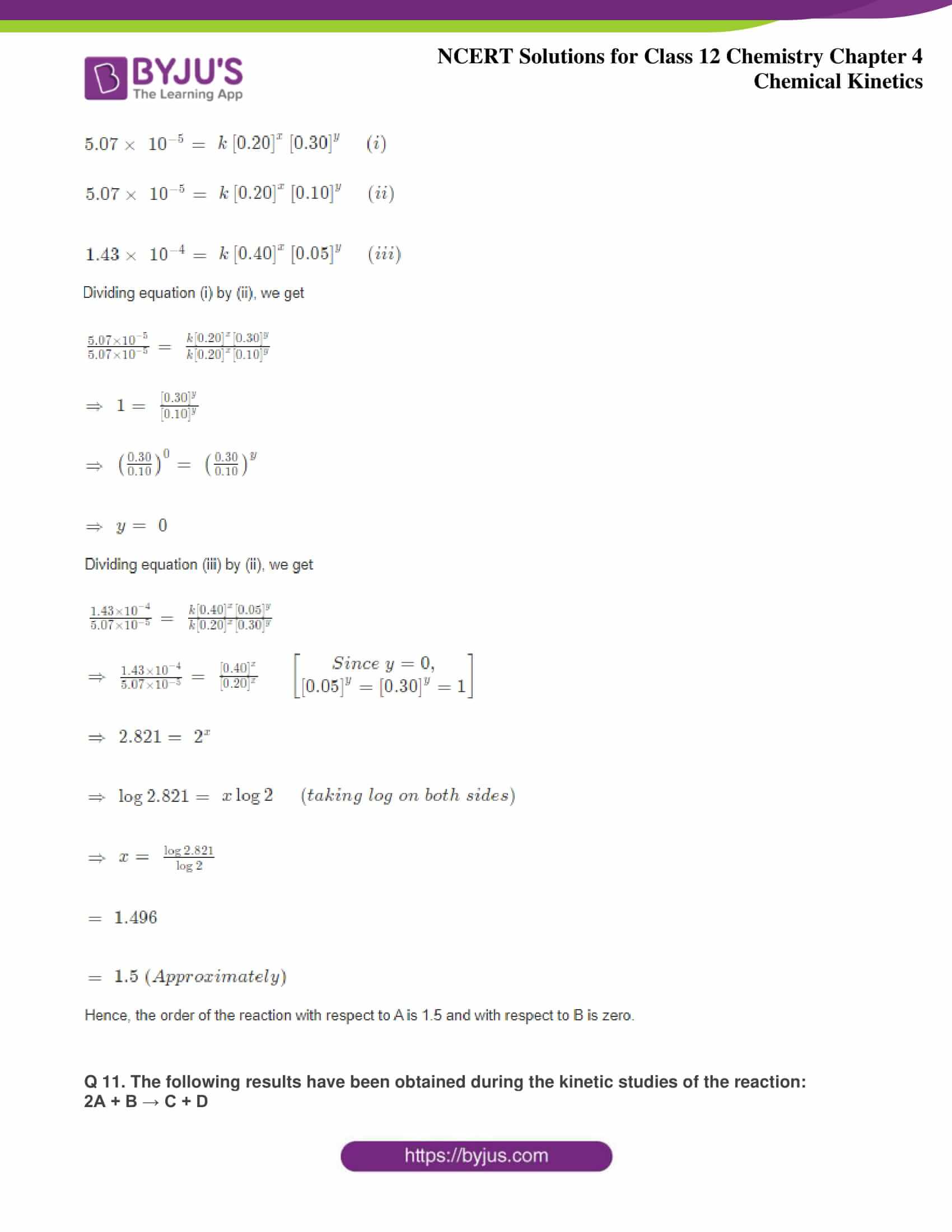 NCERT Solutions for Class 12 Chemistry Chapter 4 Chemical Kinetics