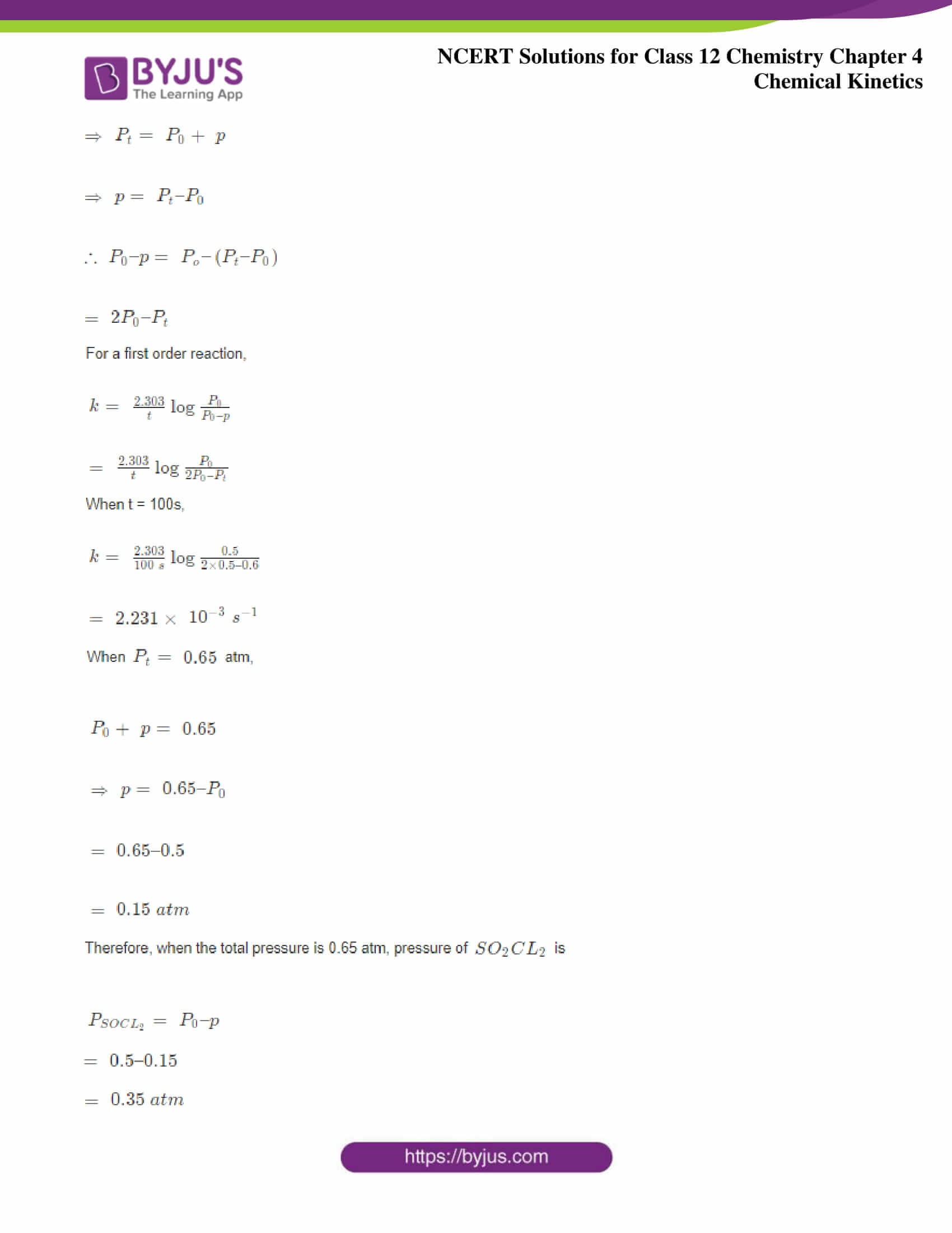 NCERT Solutions for Class 12 Chemistry Chapter 4 Chemical Kinetics
