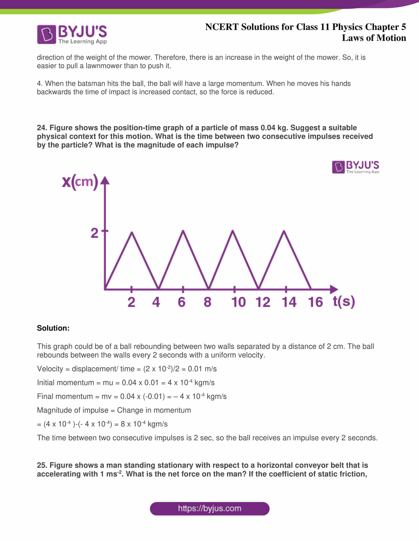 NCERT Solutions for Class 11 Physics Chapter 5 Laws of Motion