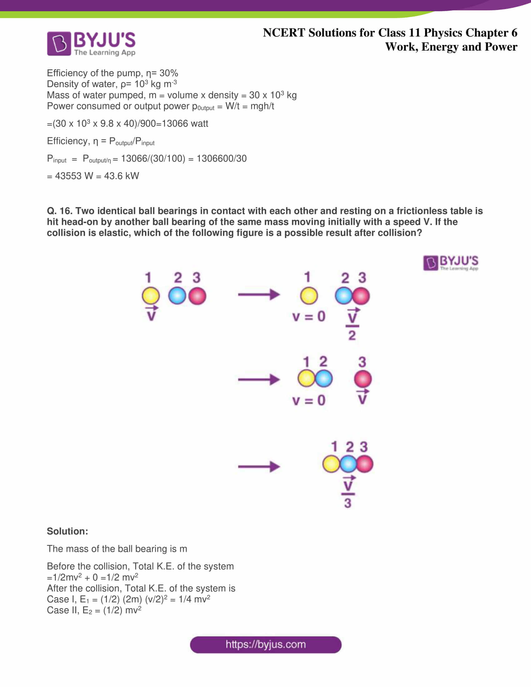 NCERT Solutions for Class 11 Physics Chapter 6 Work, Energy and Power