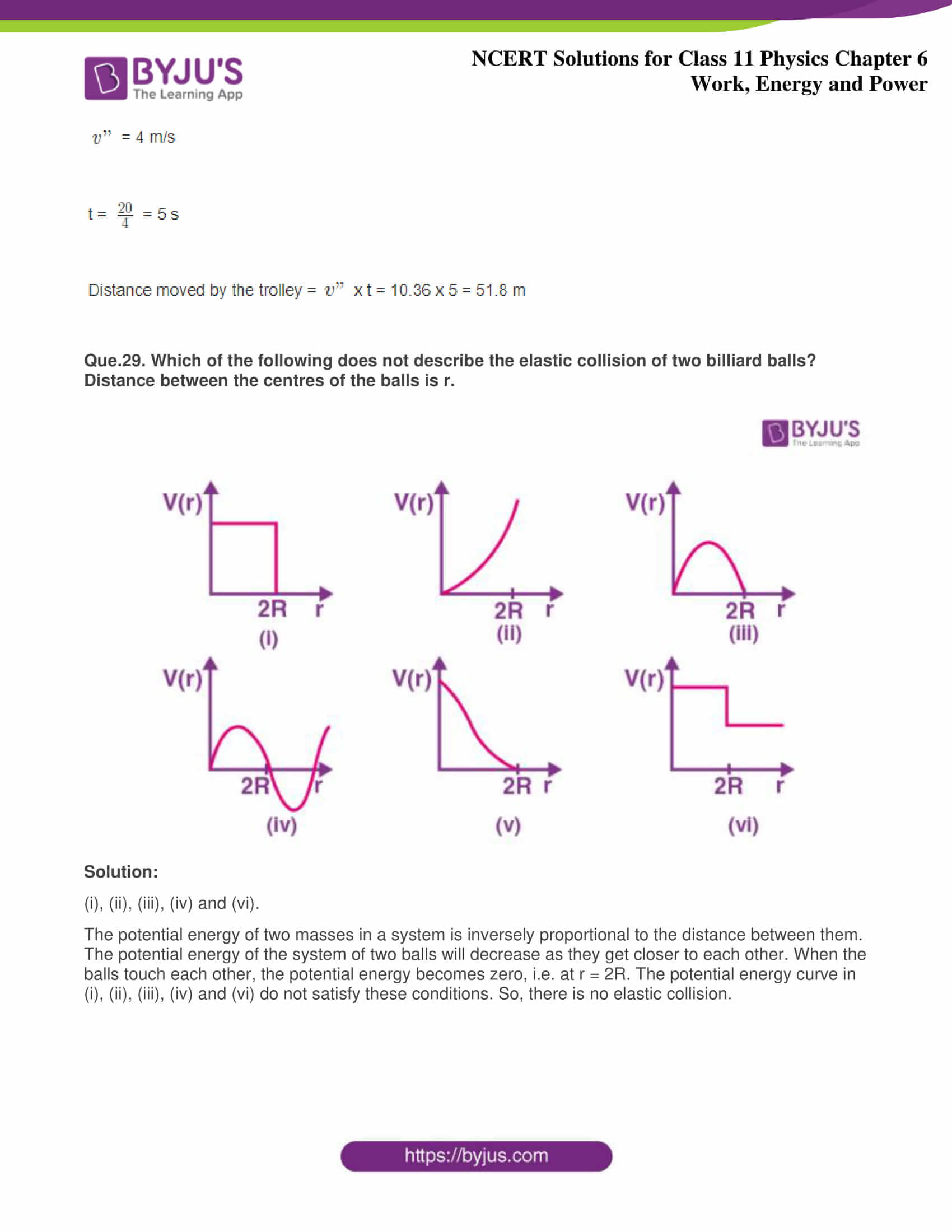 NCERT Solutions for Class 11 Physics Chapter 6 Work, Energy and Power