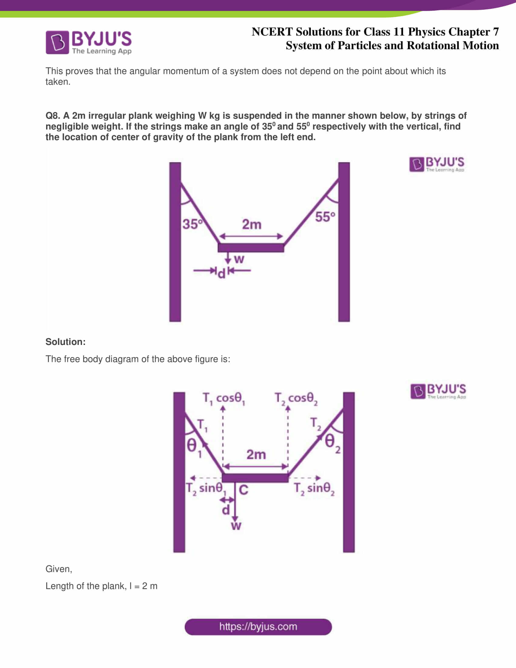 NCERT Solutions for Class 11 Physics Chapter 7 System of Particles and ...
