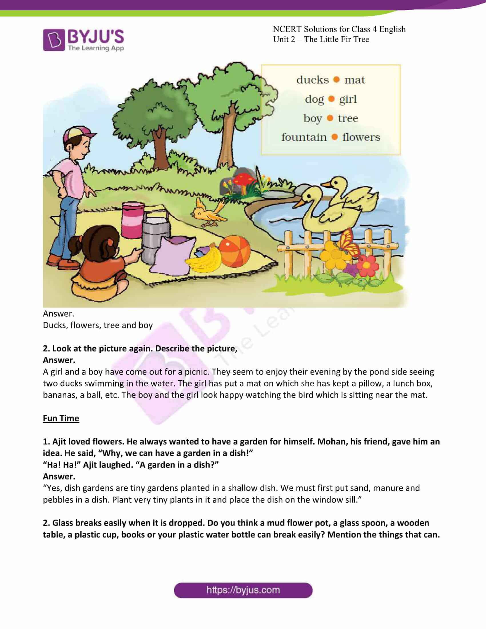 NCERT Solutions For Class 4 English Chapter 2 Noses And The Little