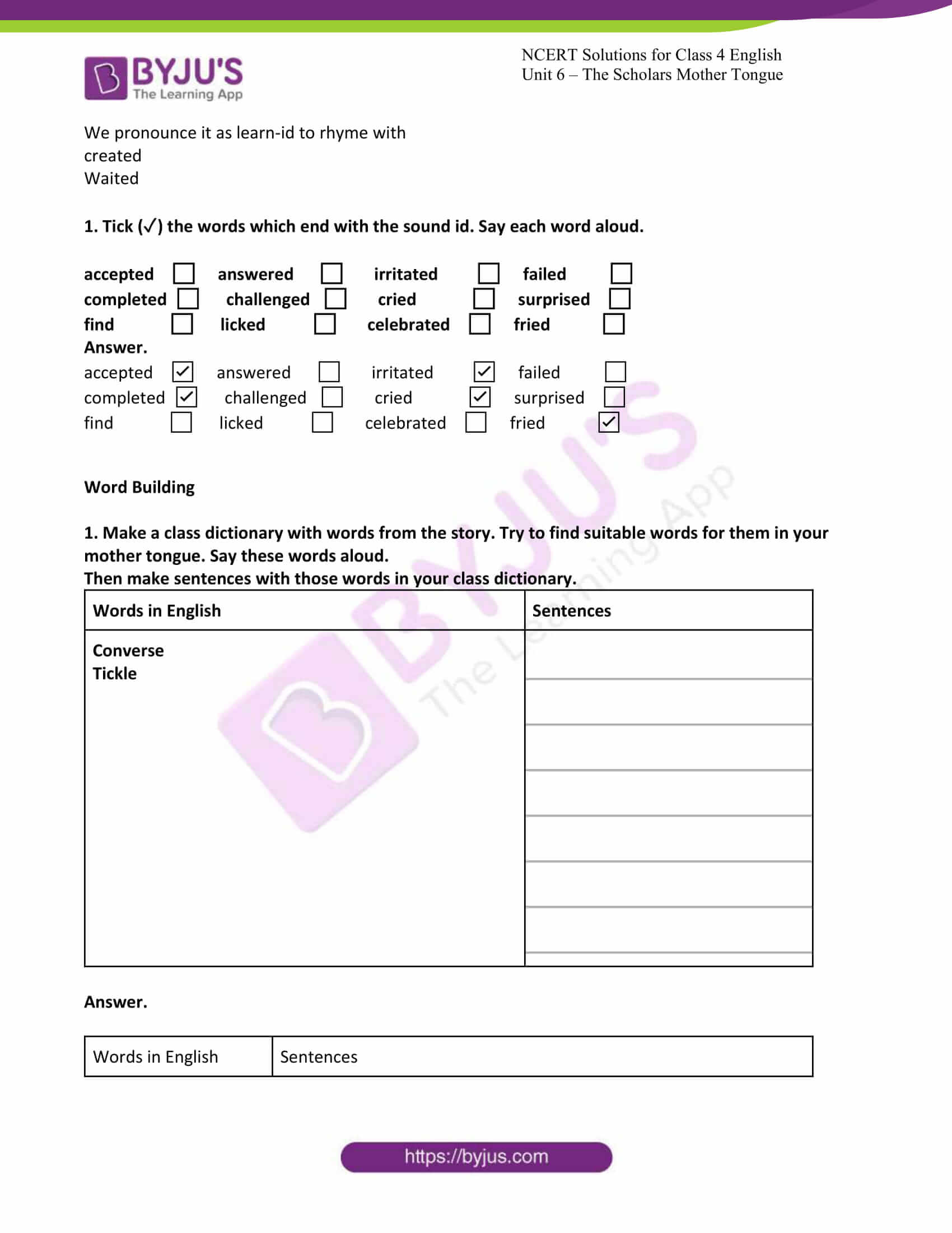 NCERT Solutions For Class 4 English Chapter 6 Hiawatha And The 