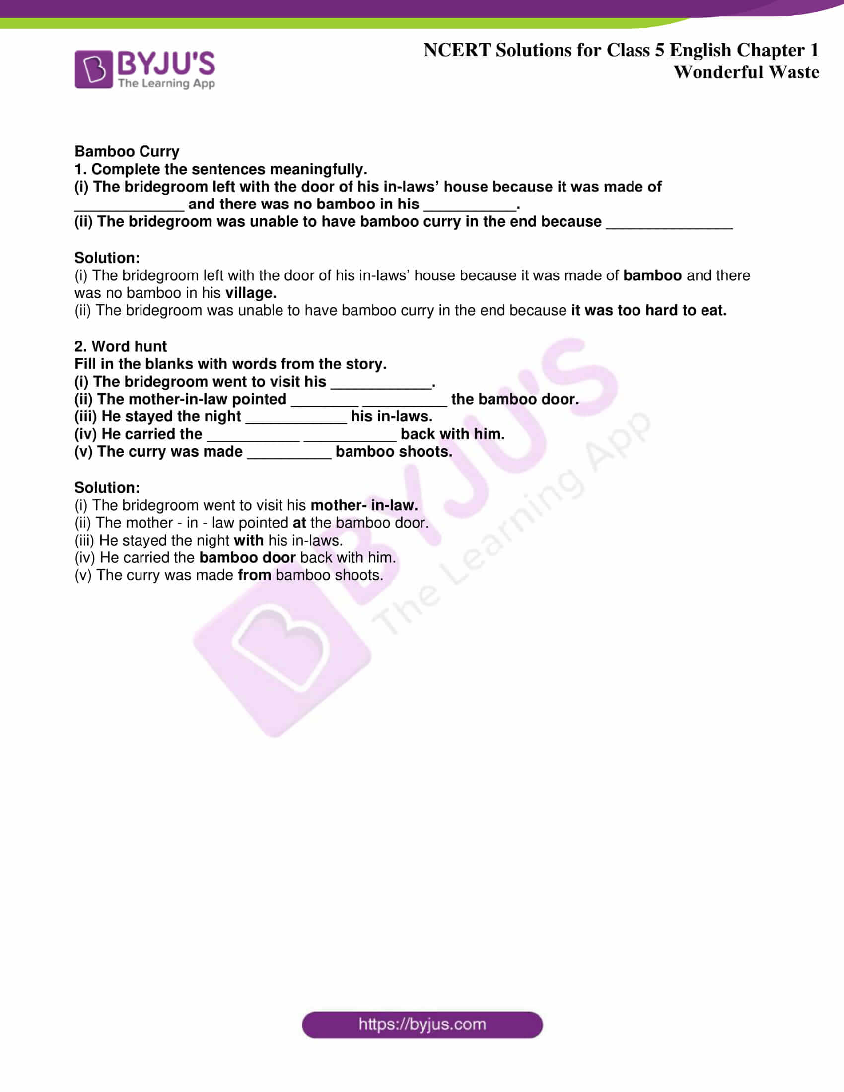 NCERT Solutions for Class 5 English Chapter 1 Ice Cream Man and ...