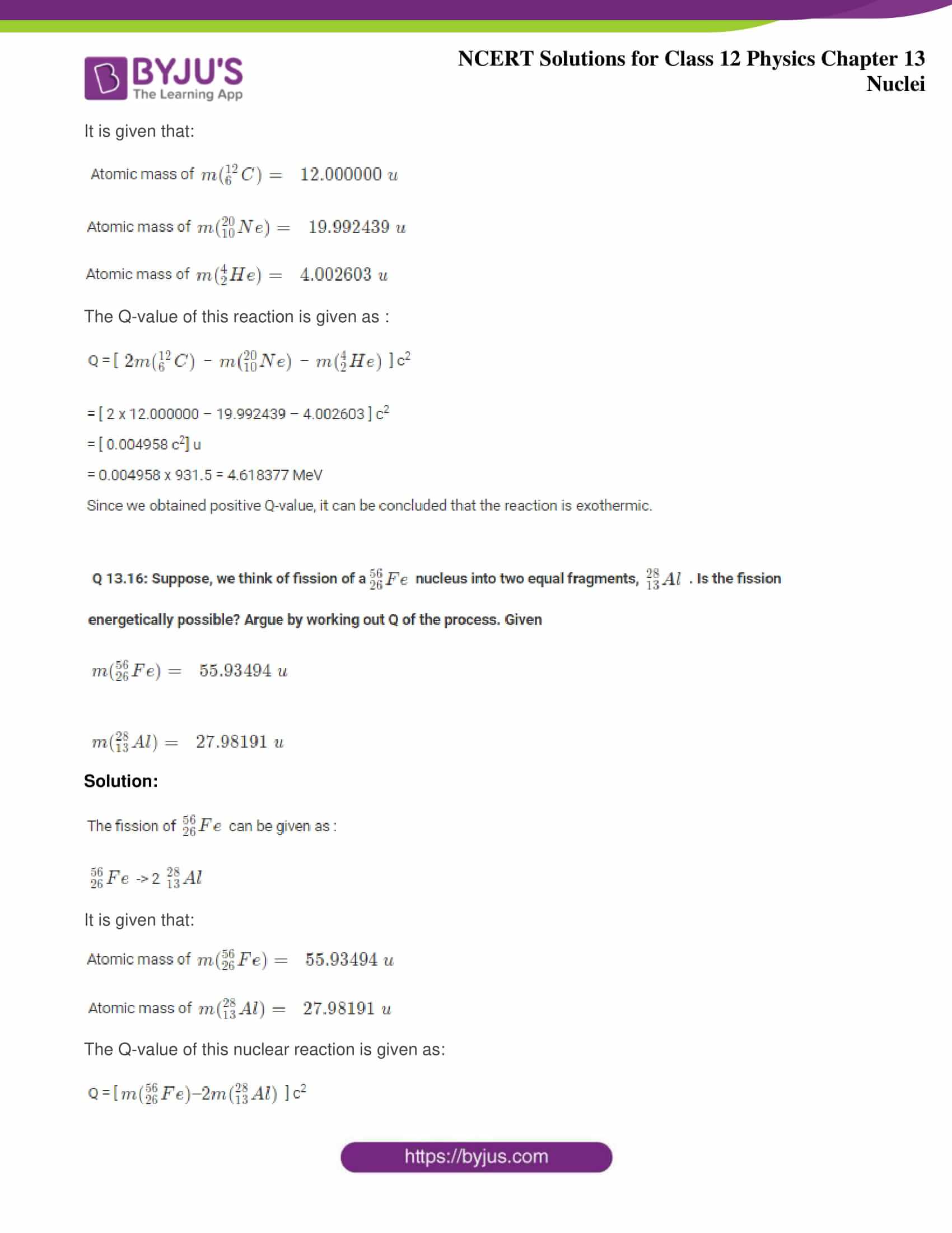 NCERT Solutions for Class 12 Physics Chapter 13 Nuclei