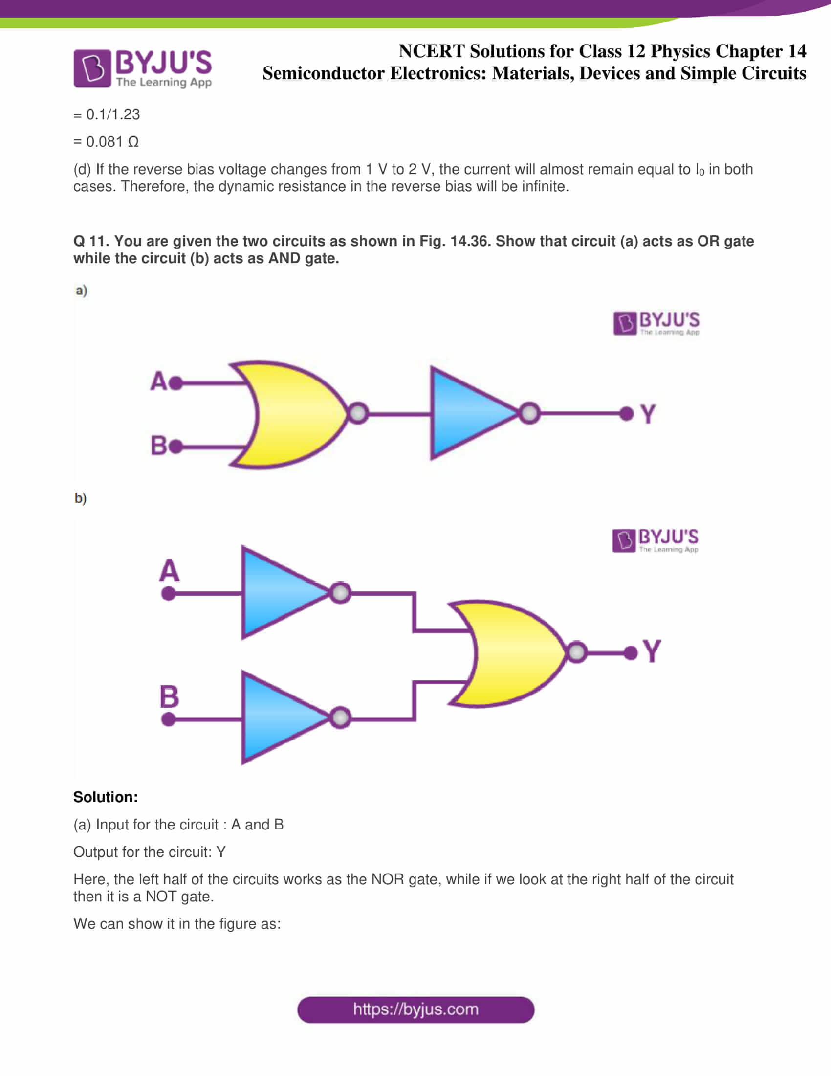 NCERT Solutions Class 12 Physics Chapter 14 Semiconductor Electronics: Materials, Devices and ...