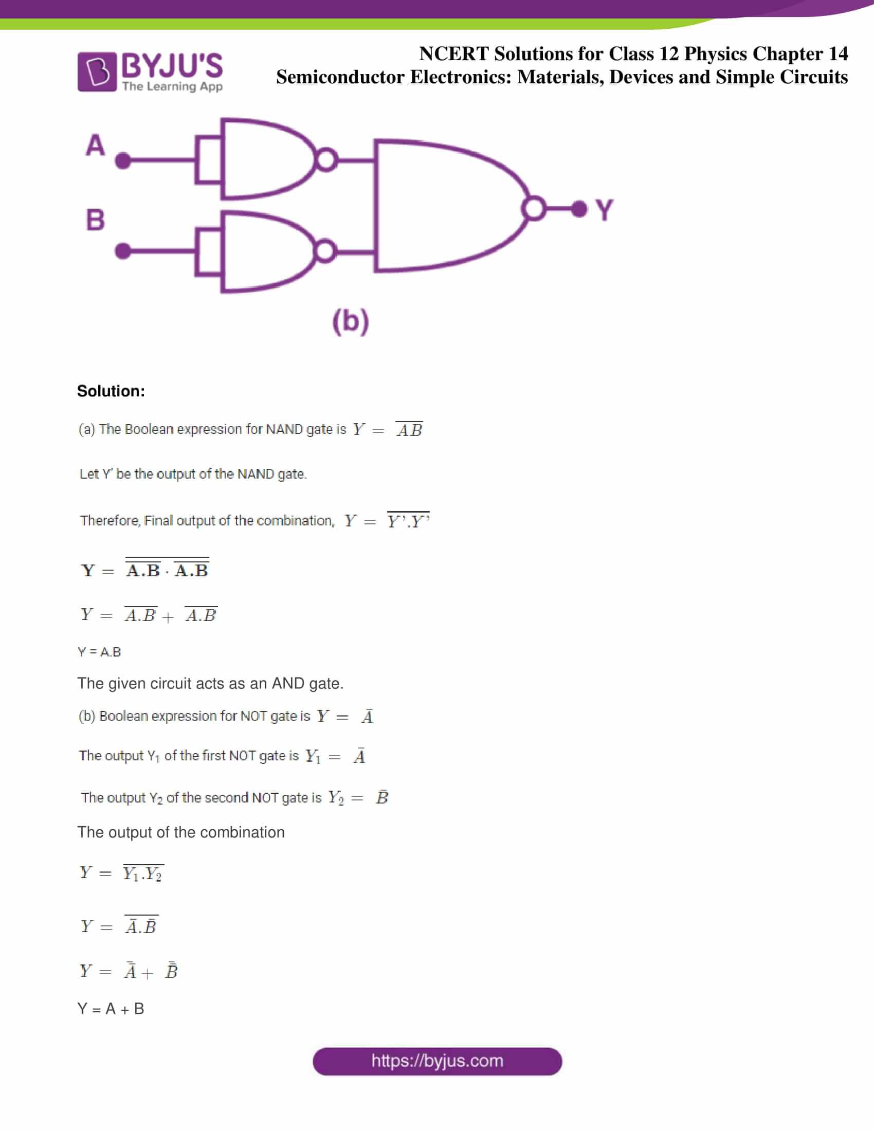 NCERT Solutions Class 12 Physics Chapter 14 Semiconductor Electronics: Materials, Devices and ...