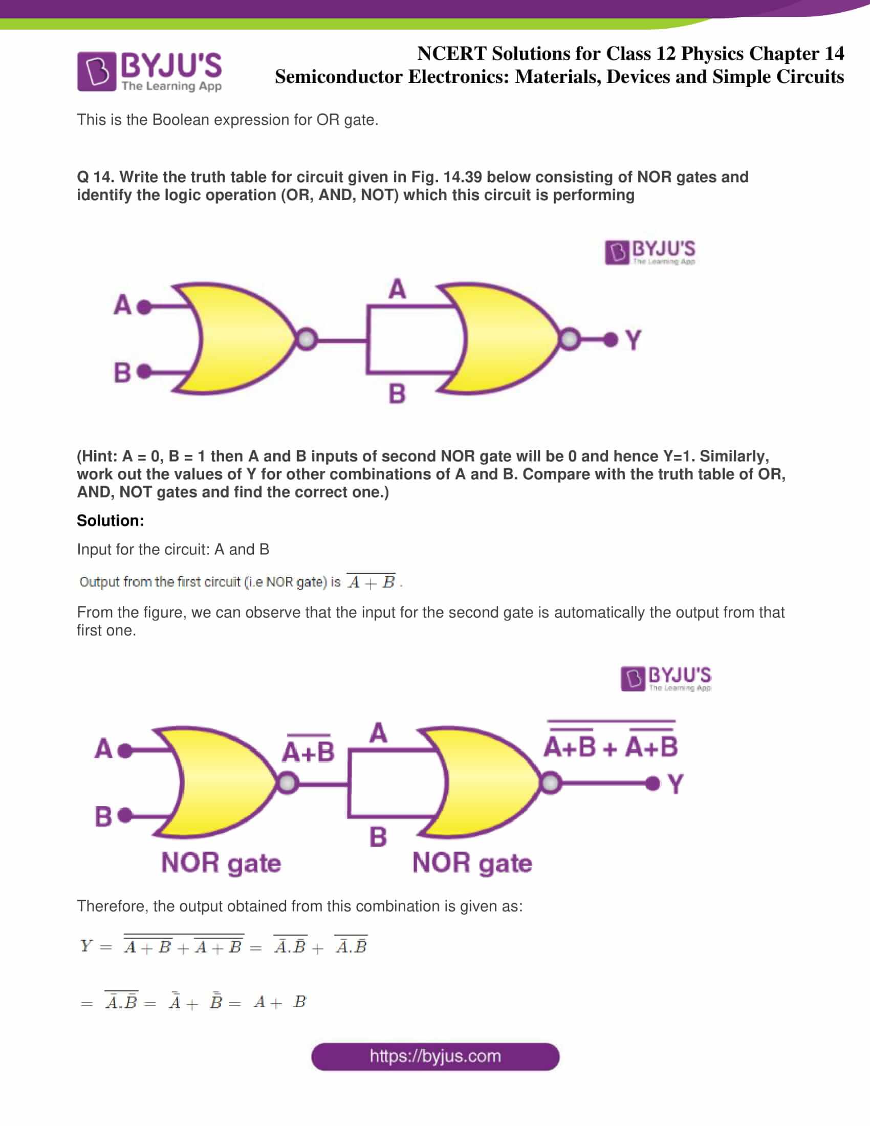 NCERT Solutions Class 12 Physics Chapter 14 Semiconductor Electronics ...
