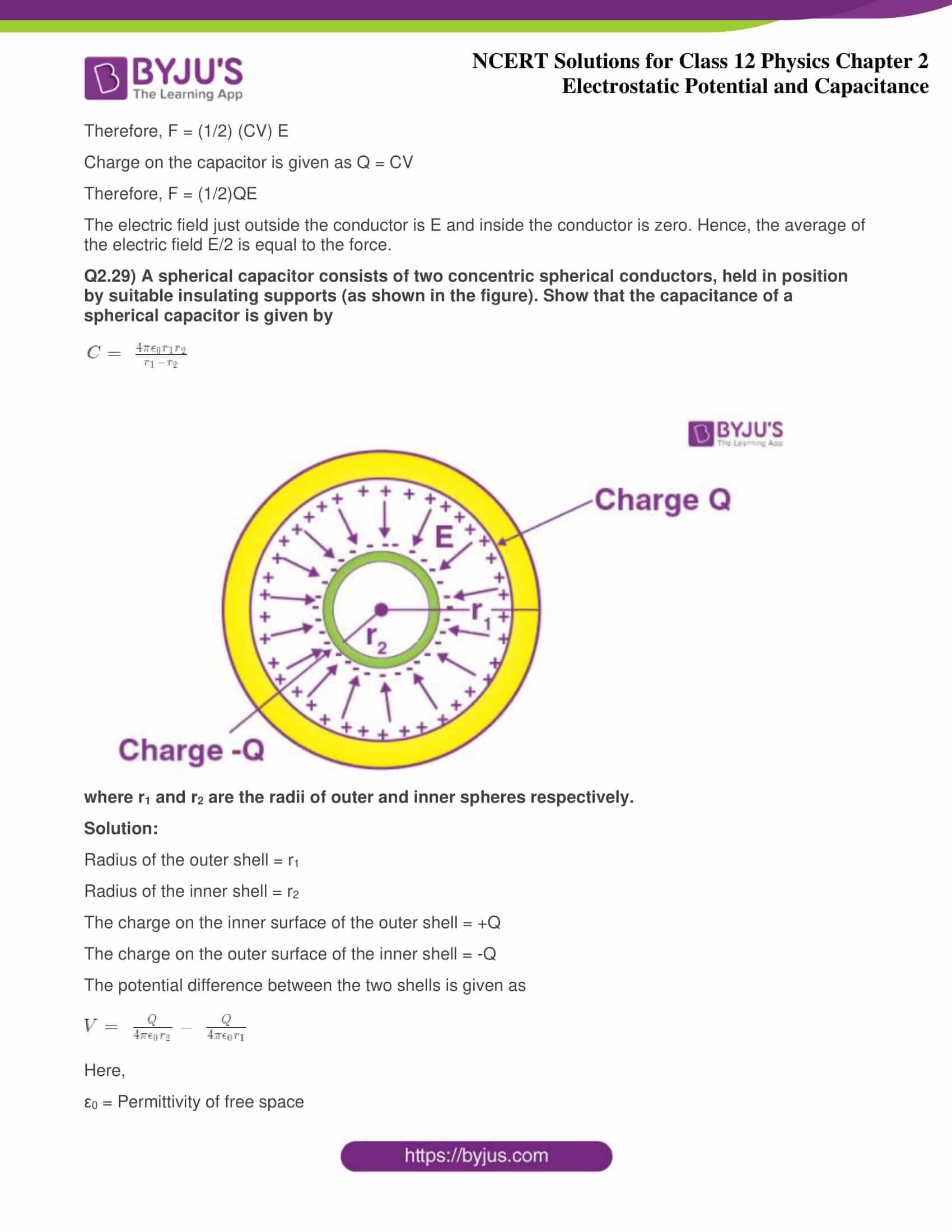 NCERT Solutions for Class 12 Physics Chapter 2 Electrostatic Potential ...