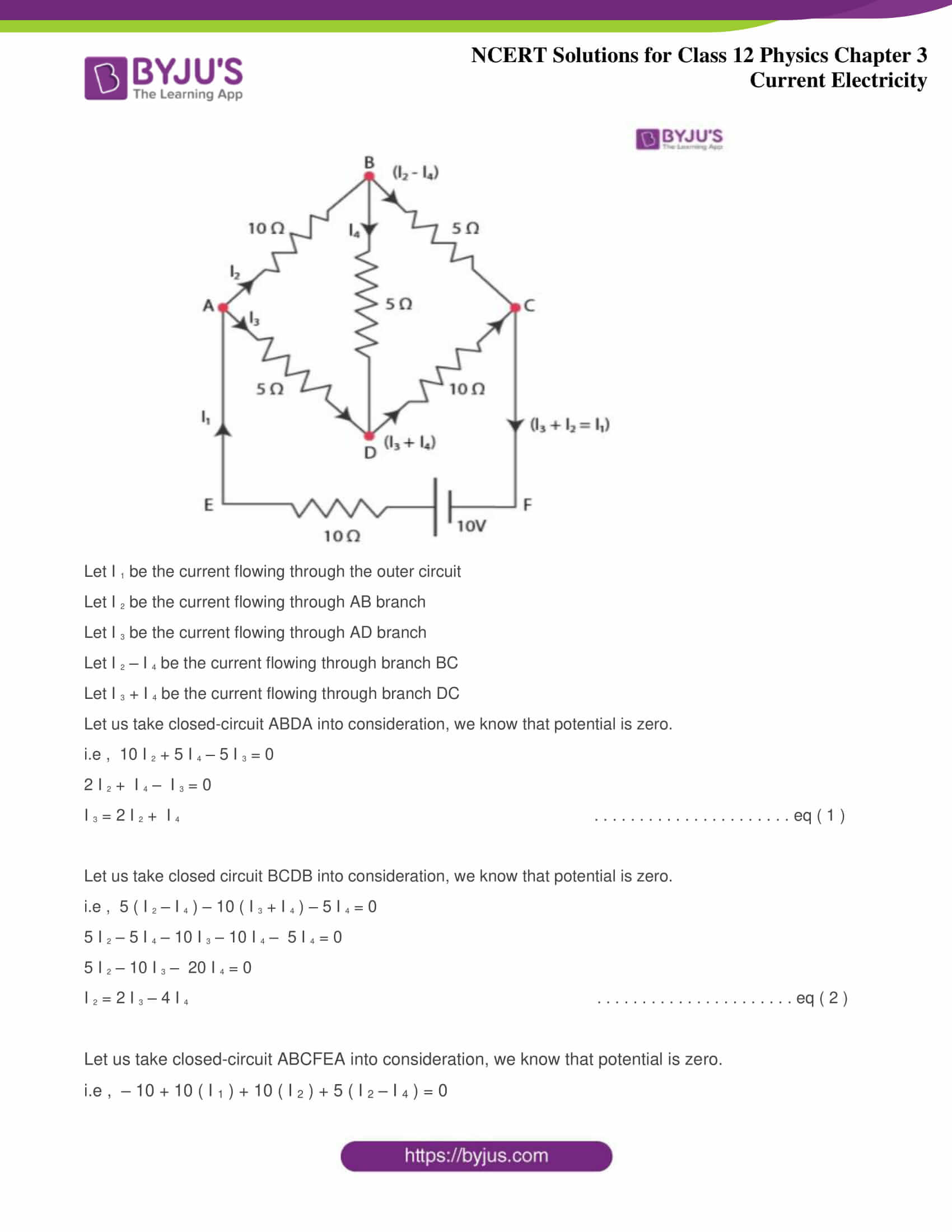 NCERT Solutions for Class 12 Physics Chapter 3 Current Electricity