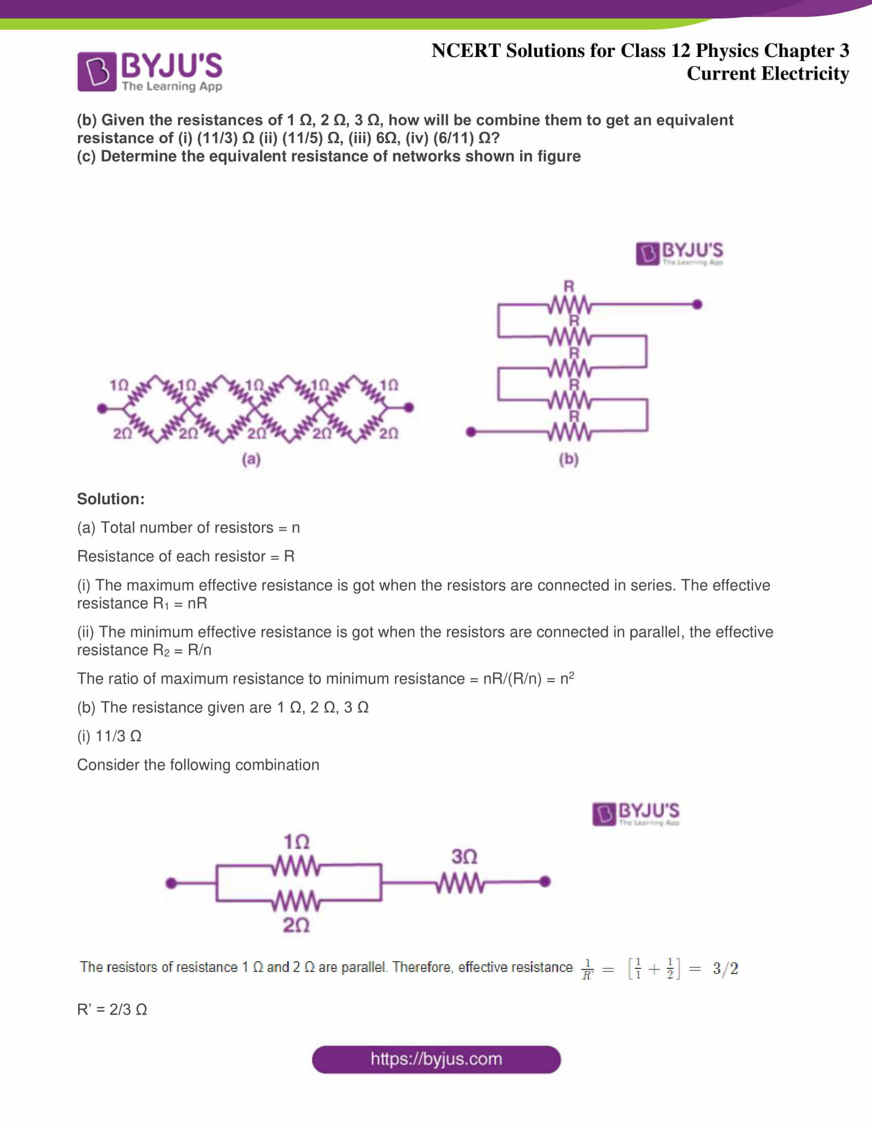NCERT Solutions for Class 12 Physics Chapter 3 Current Electricity