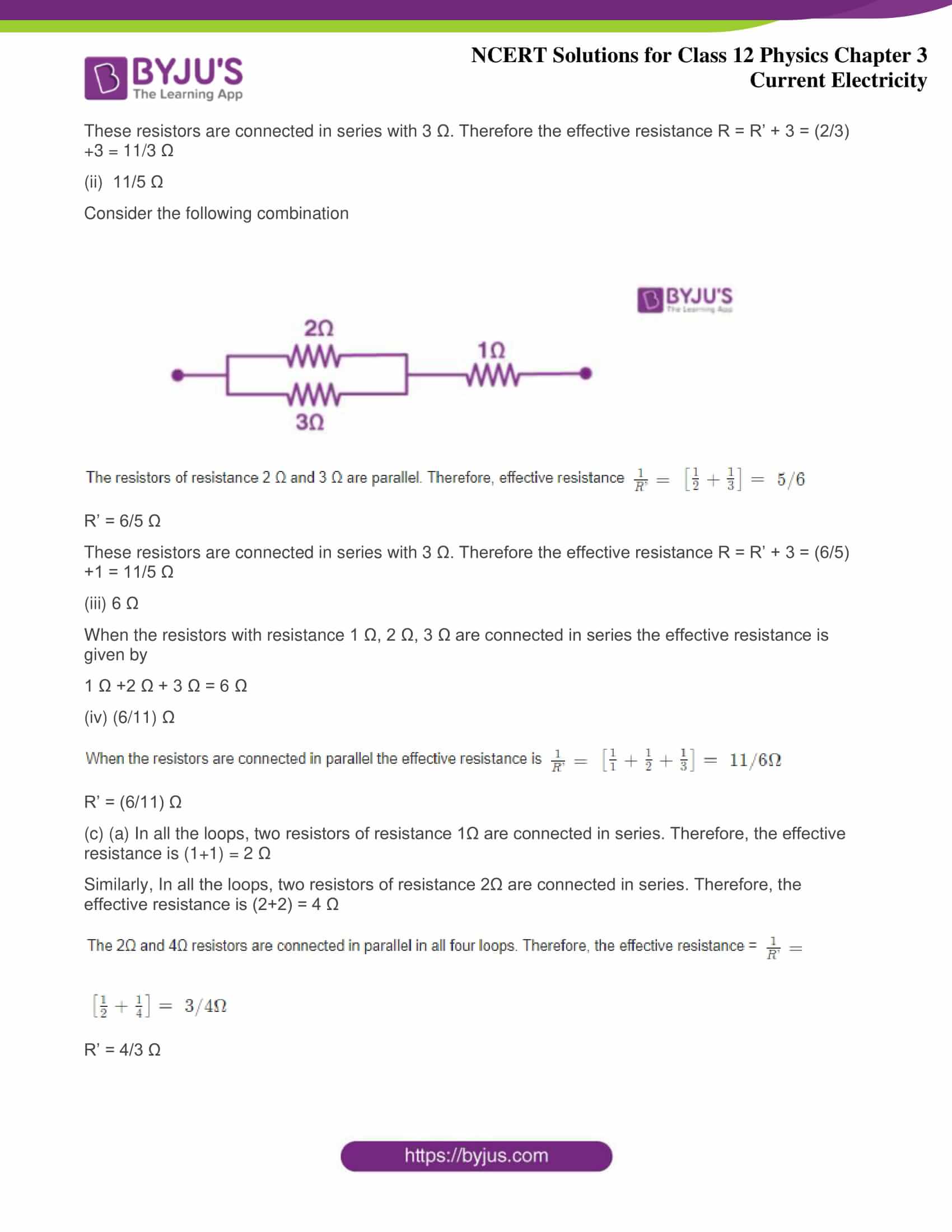 NCERT Solutions for Class 12 Physics Chapter 3 Current Electricity NCERT Solutions for Class 12 Physics Chapter 3 Current Electricity