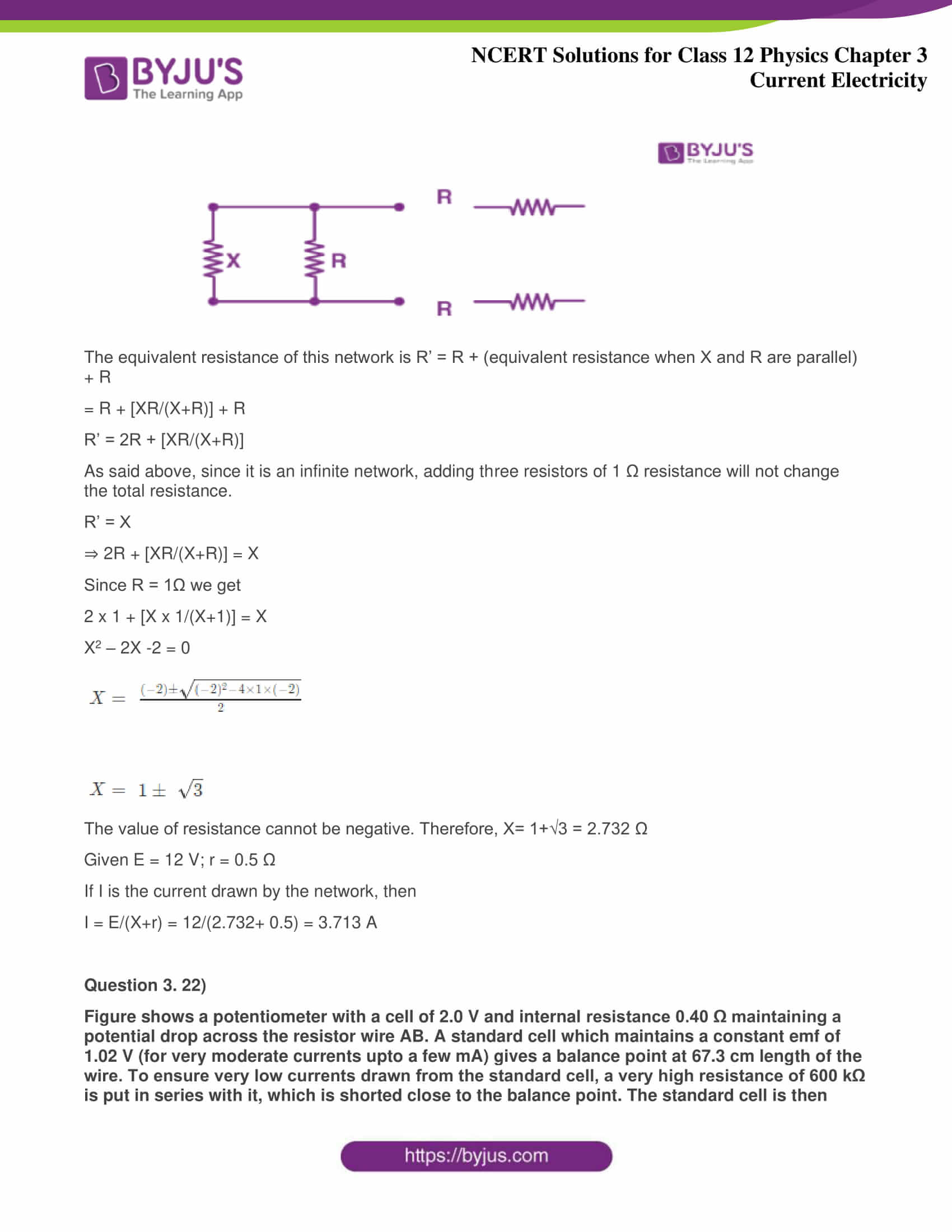 NCERT Solutions for Class 12 Physics Chapter 3 Current Electricity