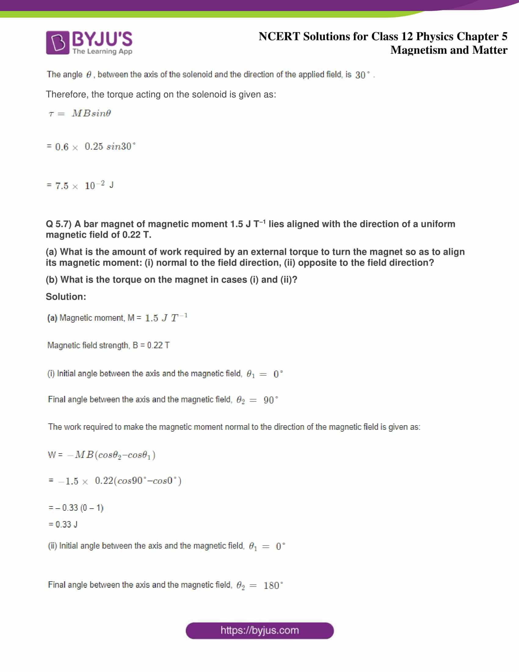 ncert solutions may7 class 12 physics chapter 5 magnetism and matter 05