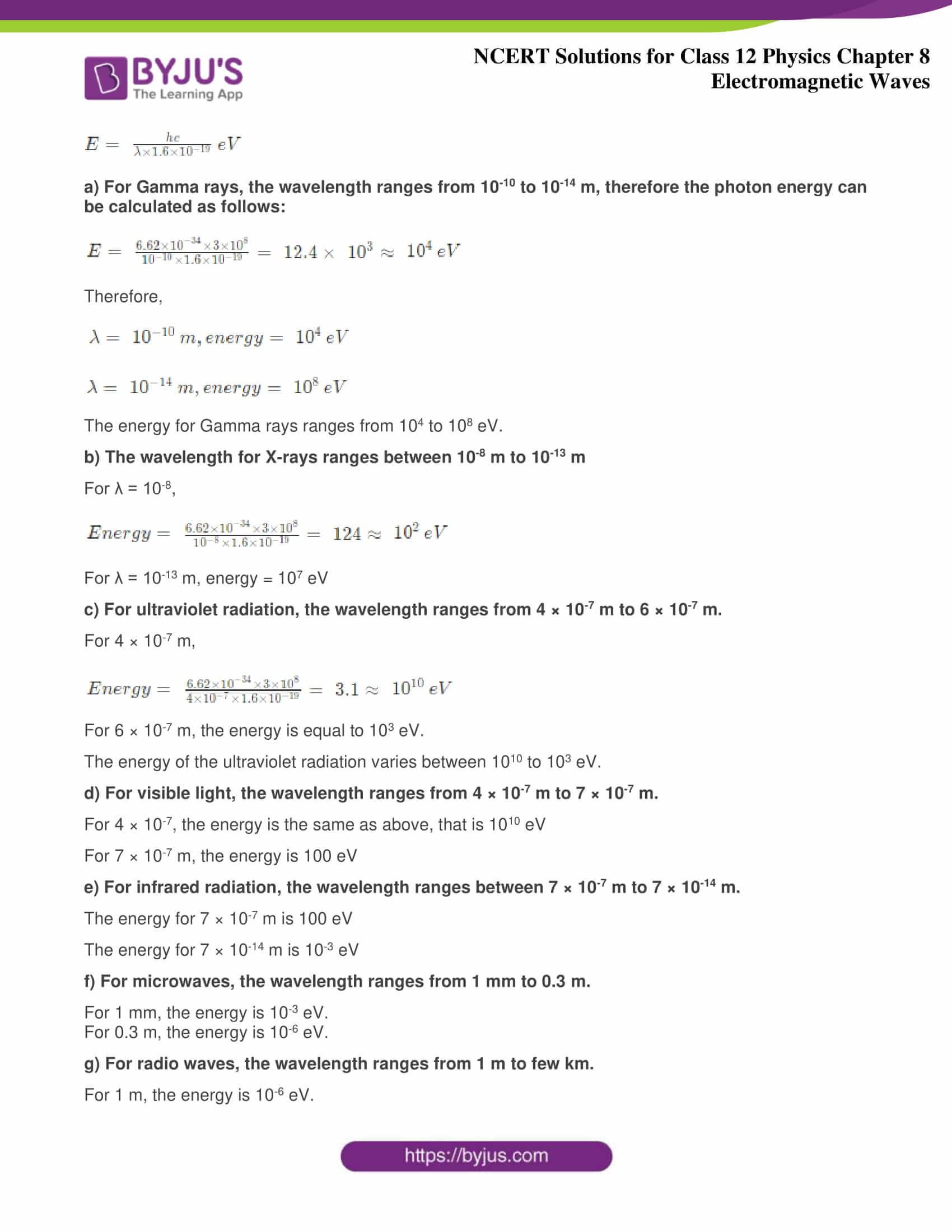 NCERT Solutions Class 12 Physics Chapter 8 Electromagnetic Waves