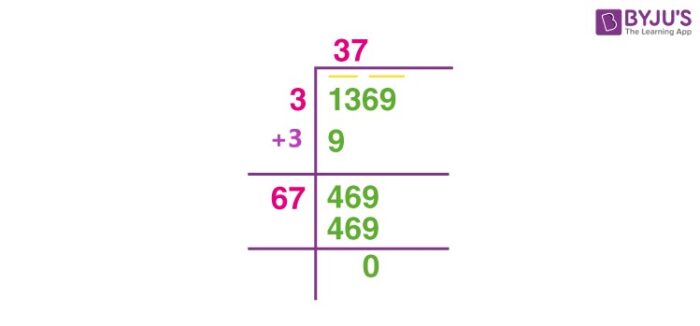 Square root of 1369 (What is the value of Square Root of 1369)