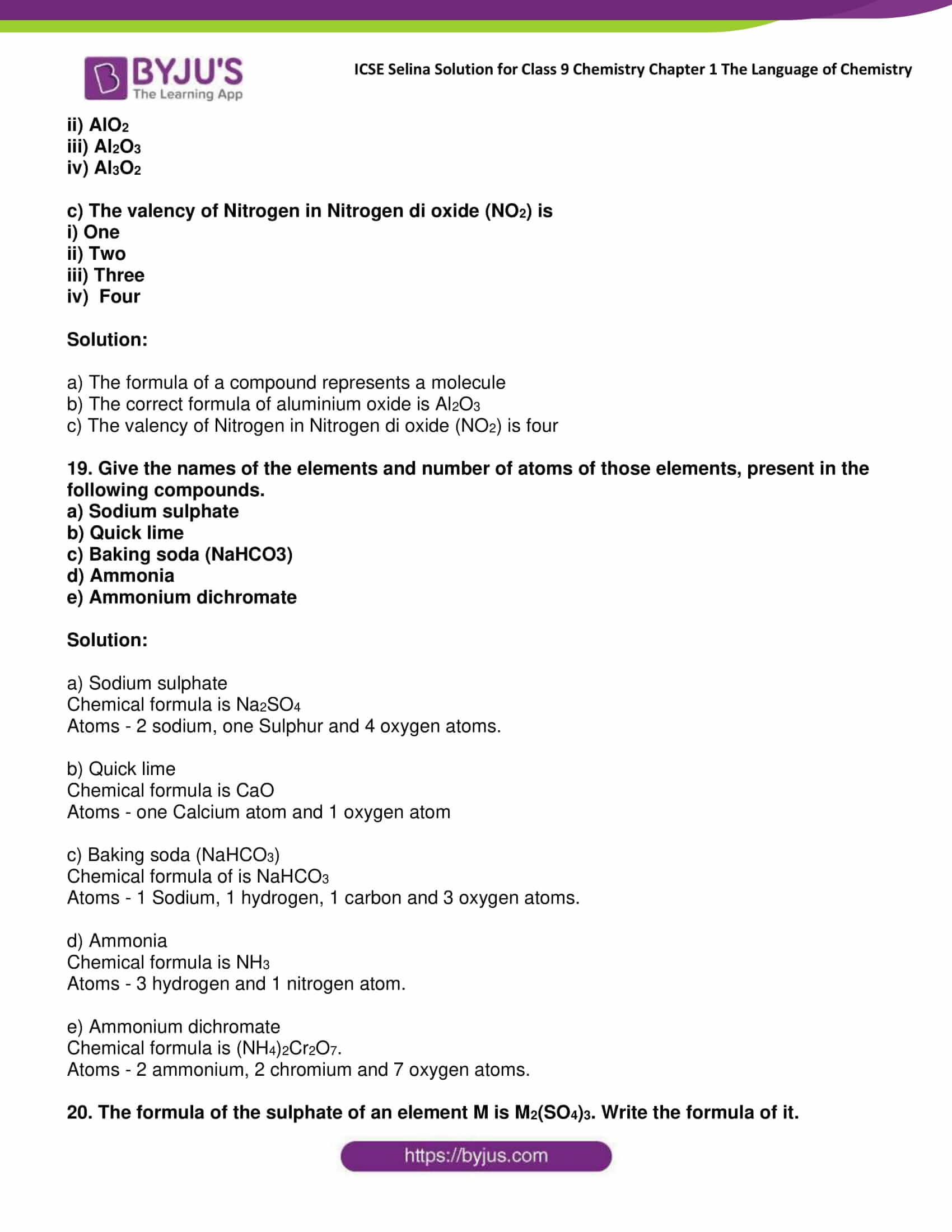 Selina Solutions Class 9 Concise Chemistry Chapter 1 The Language Of