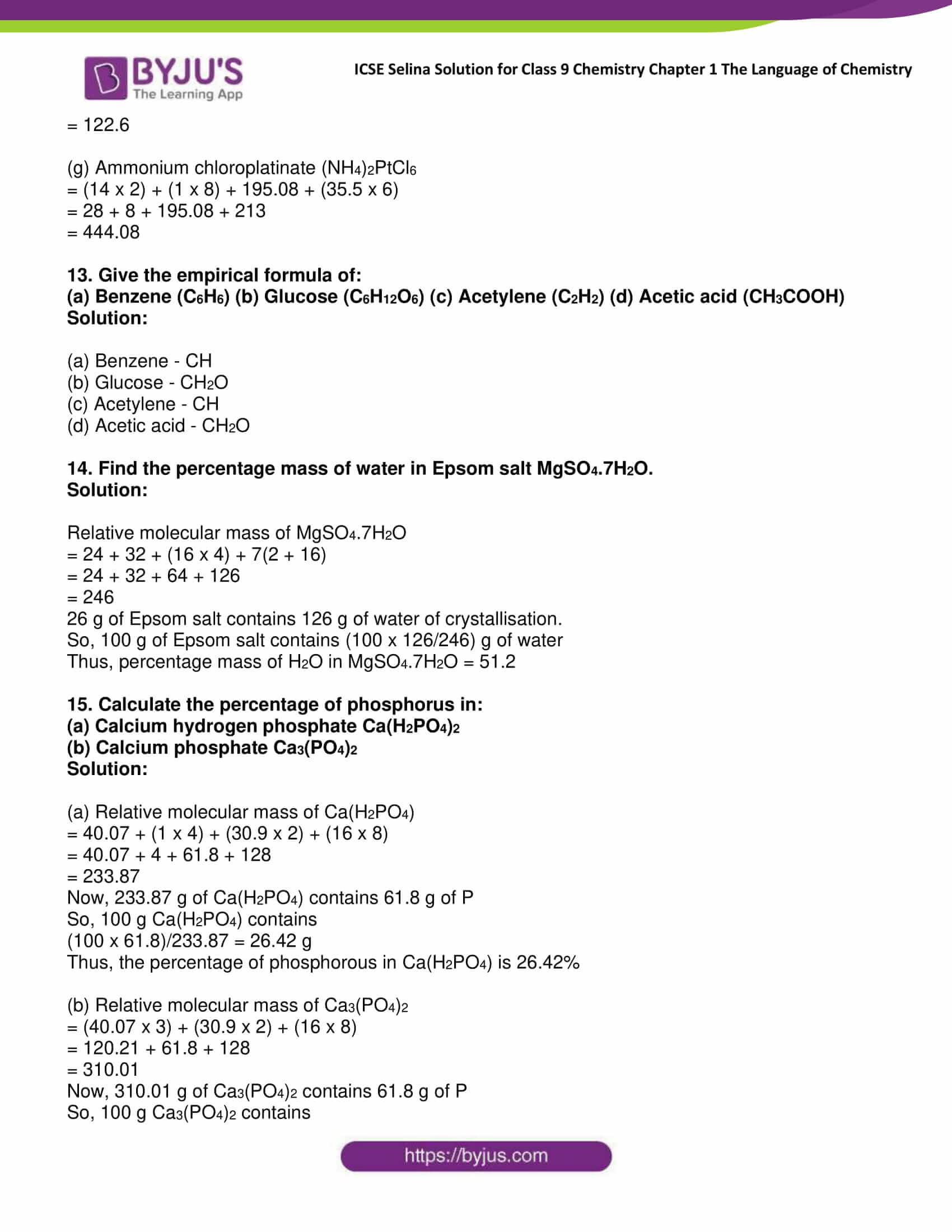 Selina Solutions Class 9 Concise Chemistry Chapter 1 The Language Of Selina Solutions Class 9 Concise Chemistry Chapter 1 The Language Of