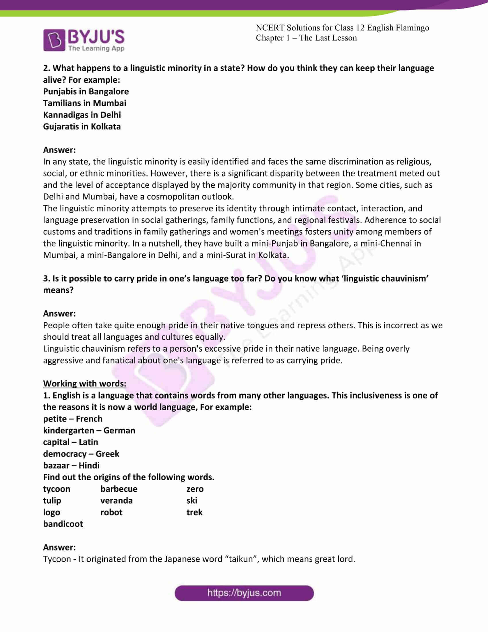 NCERT Solutions For Class 12 English Core Book Flamingo Chapter 1 The NCERT Solutions For Class 12 English Core Book Flamingo Chapter 1 The