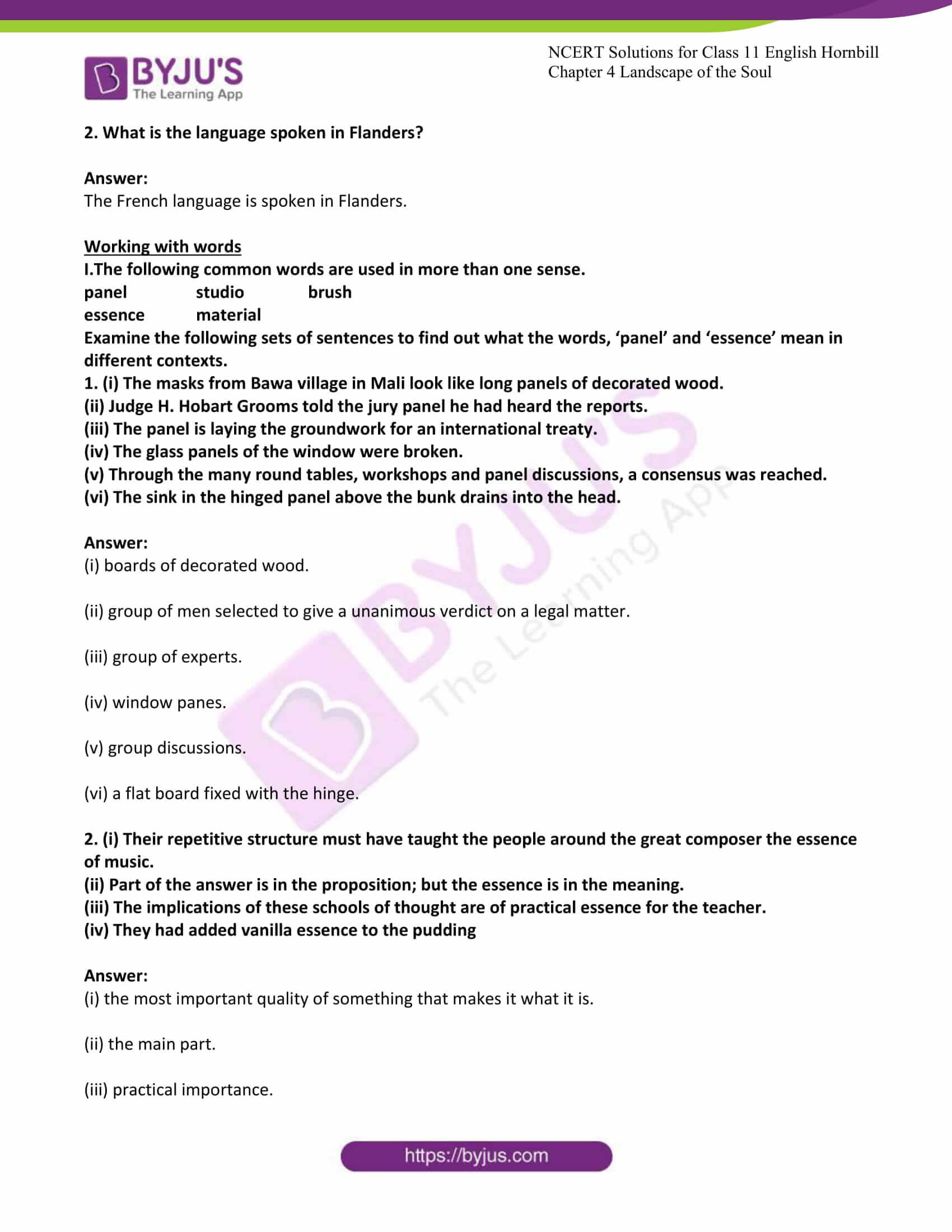 NCERT Solutions for Class 11 English Hornbill Reading Skills Chapter 4 ...