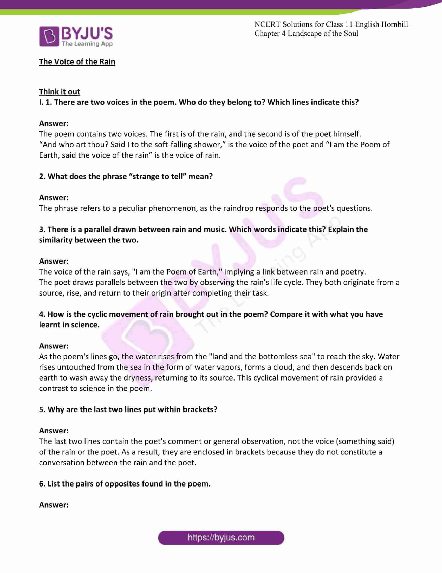 NCERT Solutions for Class 11 English Hornbill Reading Skills Chapter 4 ...