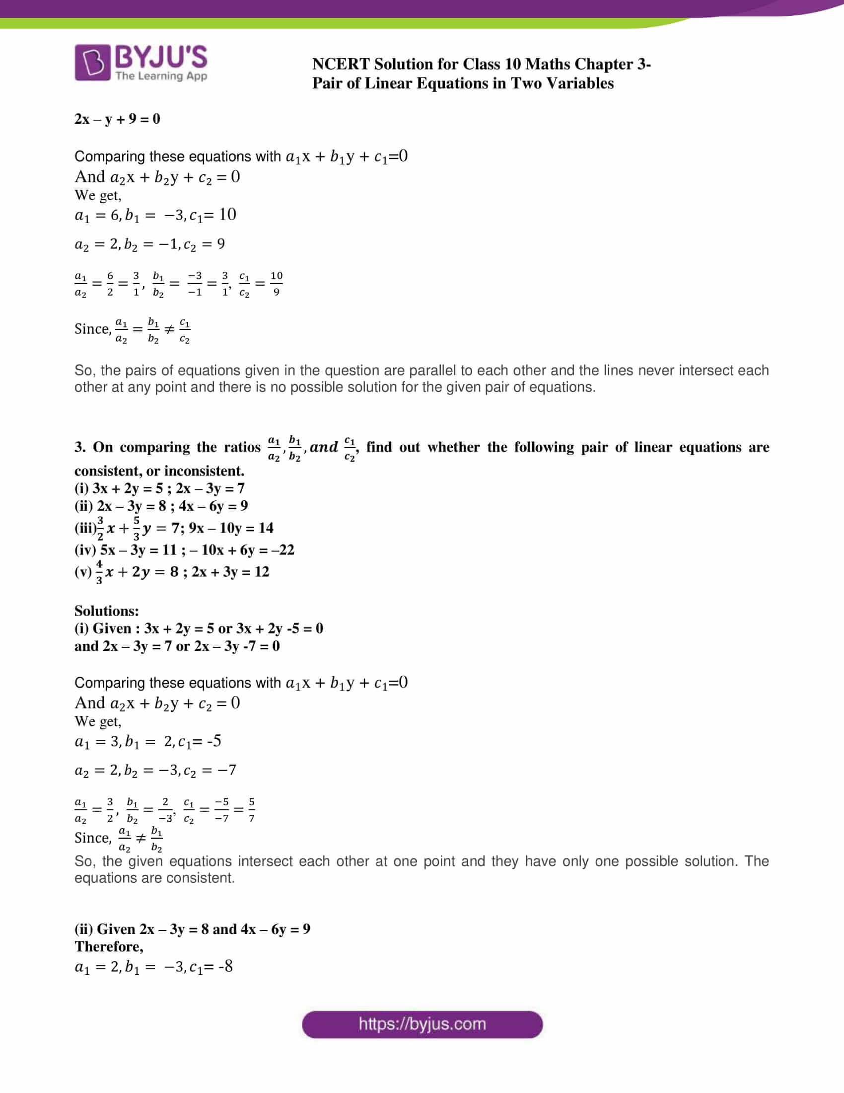 NCERT Solutions for Class 10 Maths Exercise 3.2 Chapter 3- linear ...