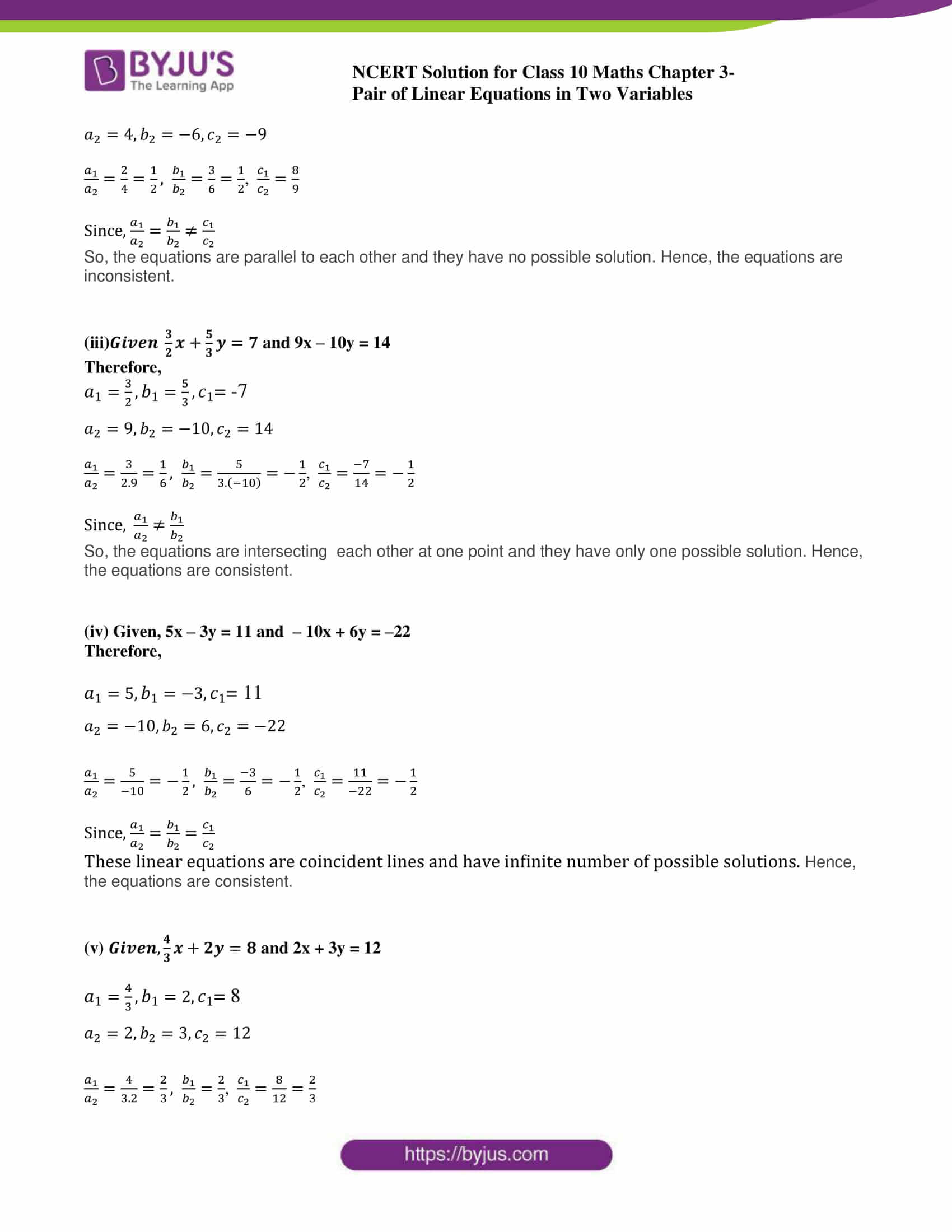 NCERT Solutions for Class 10 Maths Exercise 3.2 Chapter 3- linear equations in two variables