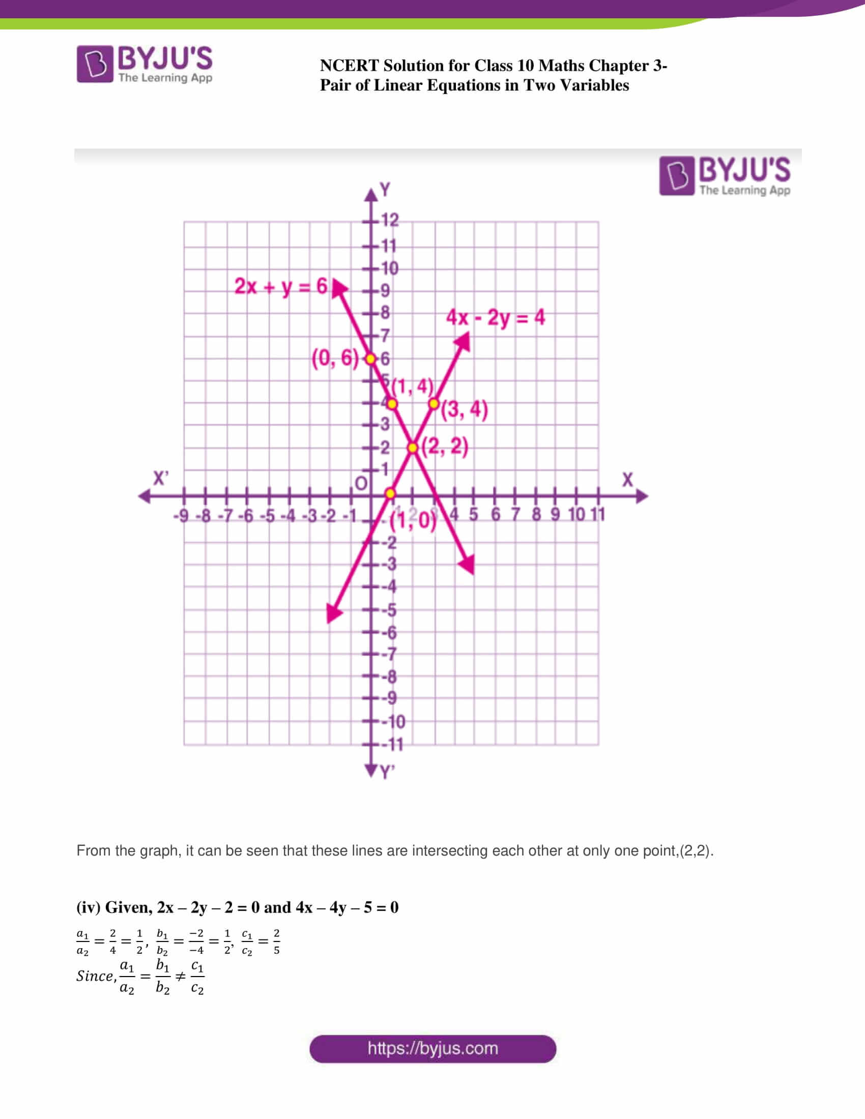 NCERT Solutions for Class 10 Maths Chapter 3 Pair of Linear Equations ...