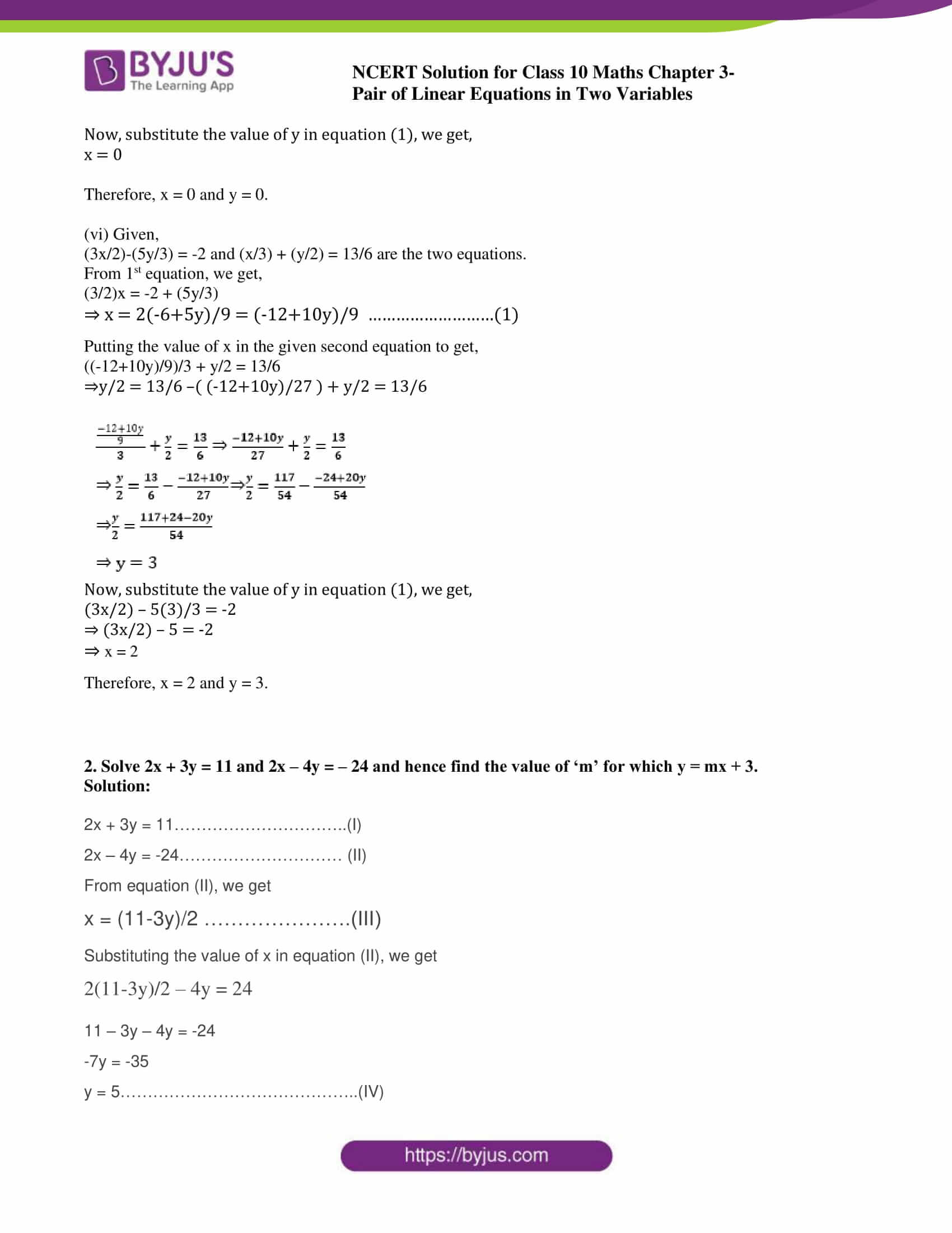 NCERT Solutions for Class 10 Maths Exercise 3.3 Chapter 3 - Linear ...