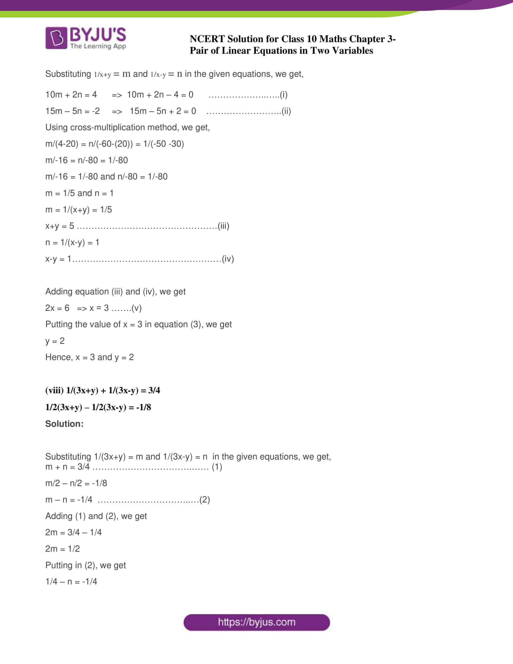 ncert oct4 solutions for class 10 maths chapter 3 43