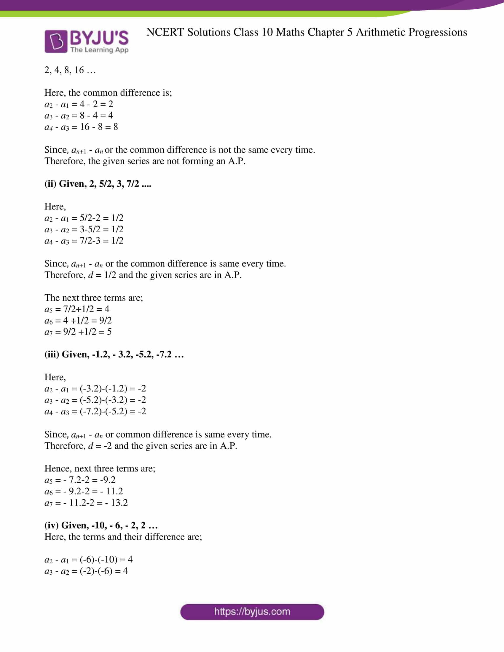 NCERT Solutions For Class 10 Maths Exercise 5 1 Chapter 5 Arithmetic 