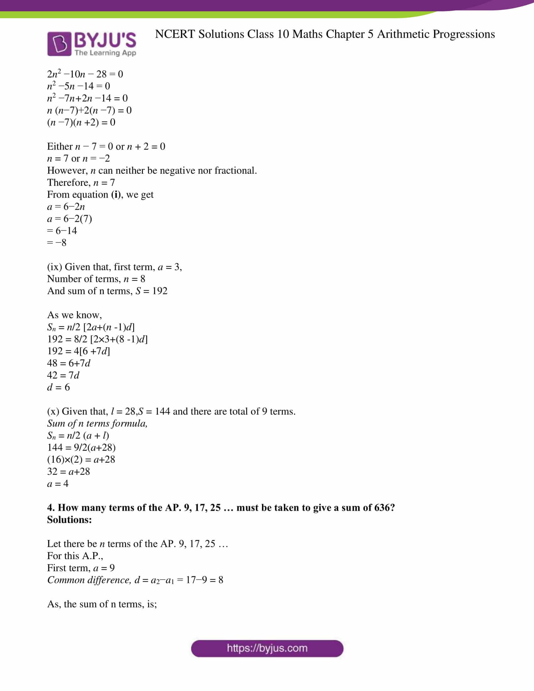 ncert oct4 solutions for class 10 maths chapter 5 32