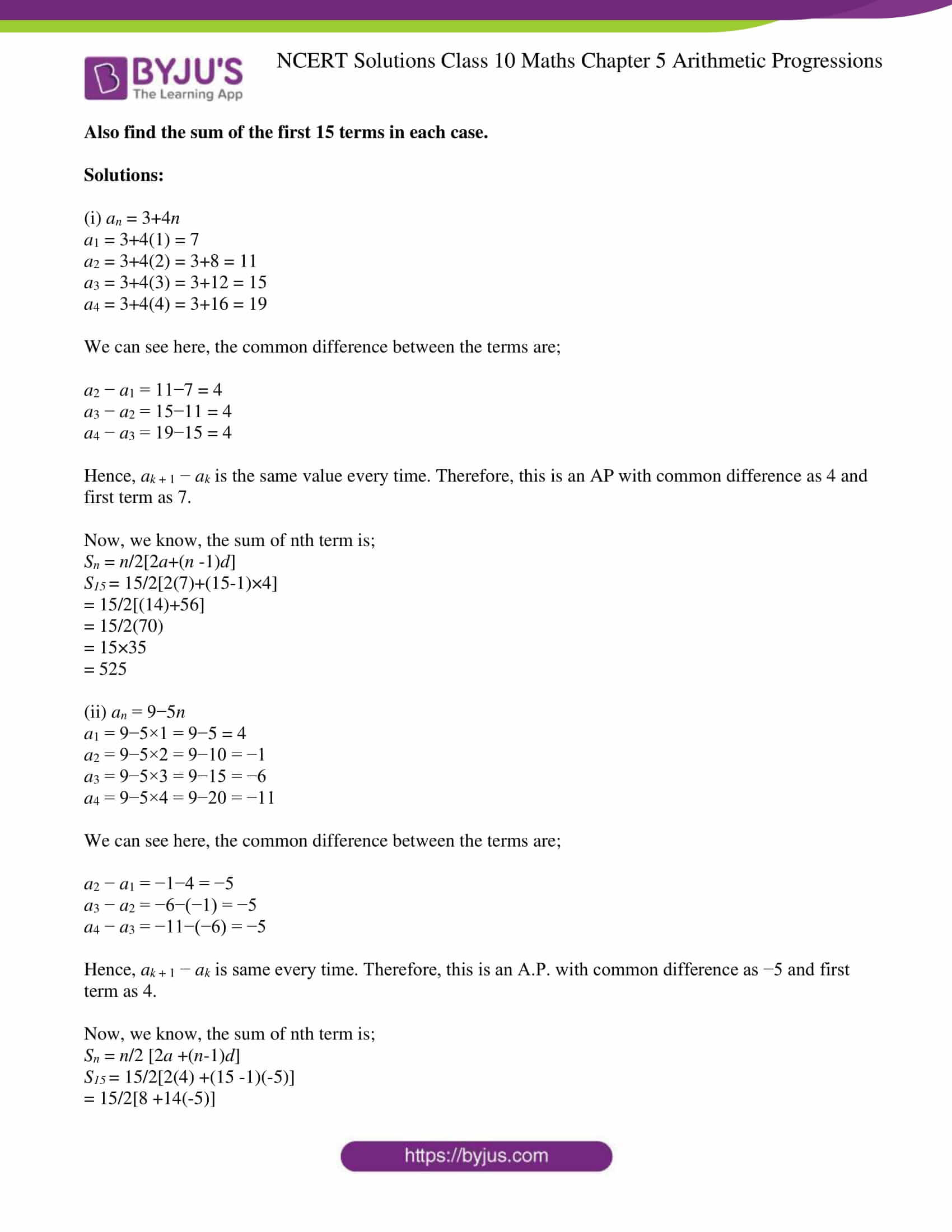 ncert oct4 solutions for class 10 maths chapter 5 36
