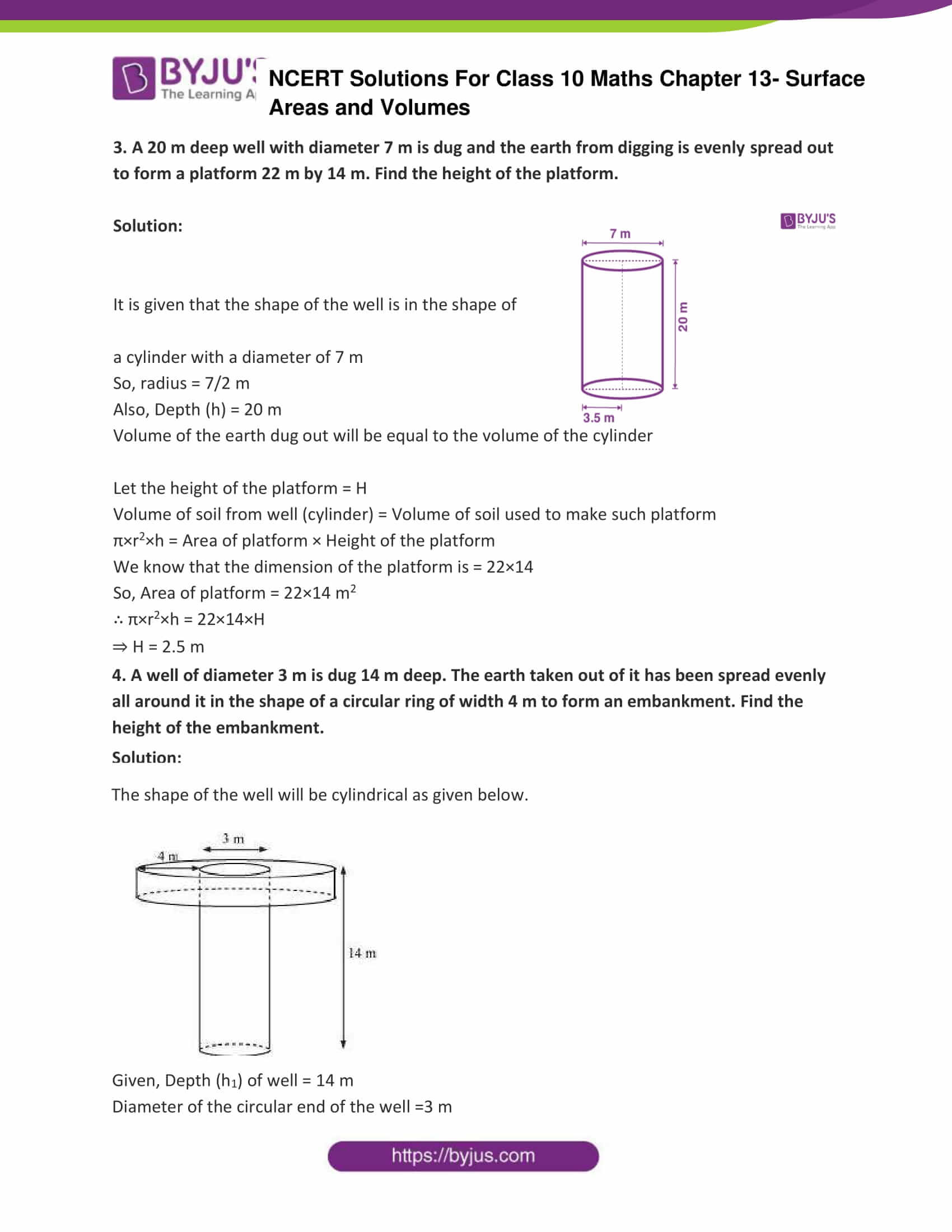NCERT Solutions Class 10 Maths Chapter 13 Surface Areas and Volumes
