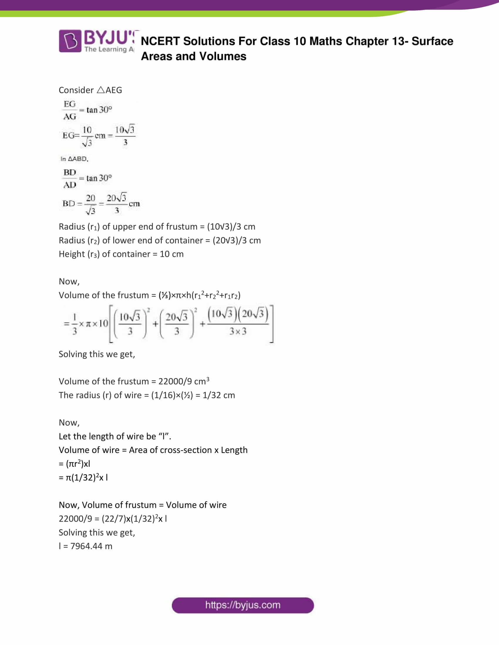 NCERT Solutions for Class 10 Maths Exercise 13.4 Chapter 13- surface ...