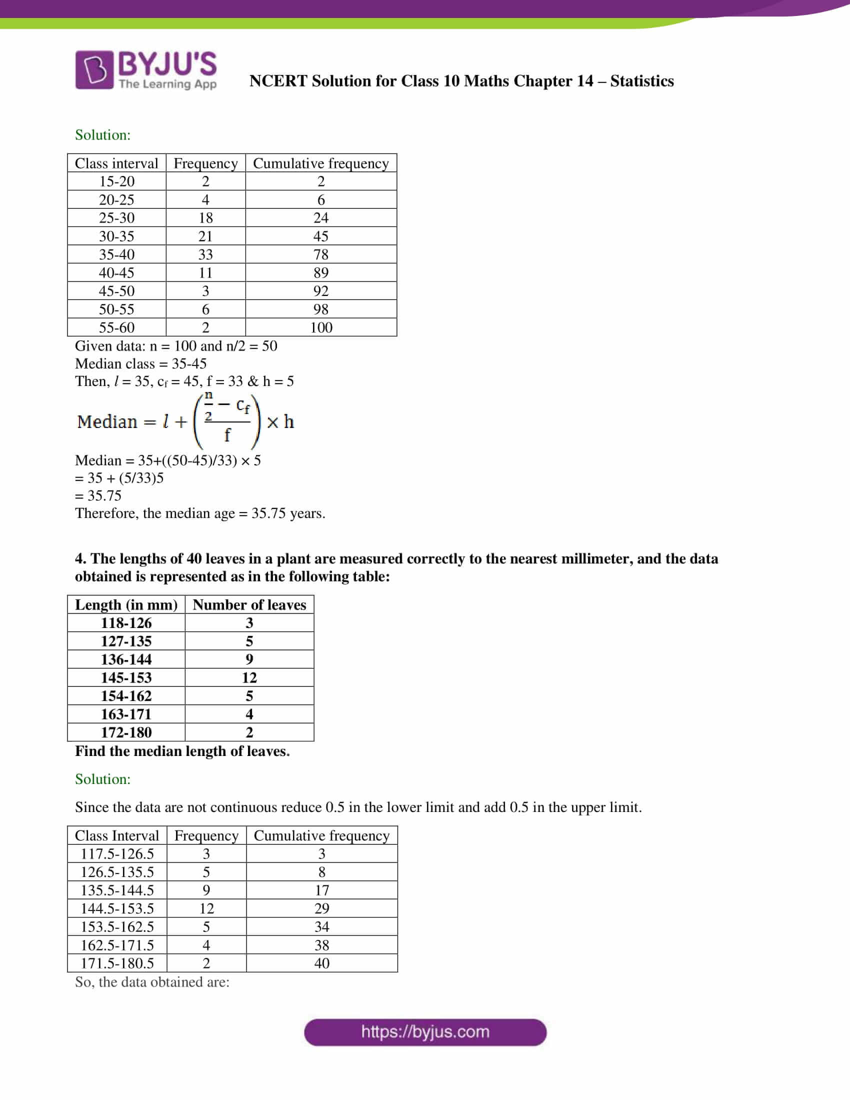 NCERT Solutions for Class 10 Maths Exercise 14.3 Chapter 14 ...